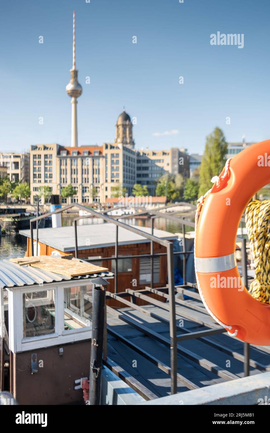 Historical harbour view of Berlin Stock Photo - Alamy