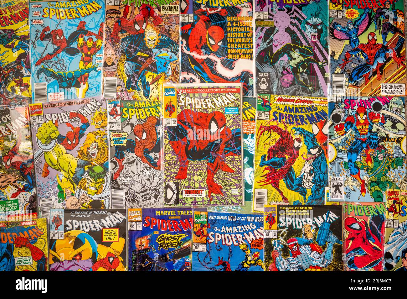 Calgary, Alberta - May 17, 2023: Covers of a collection of vintage ...