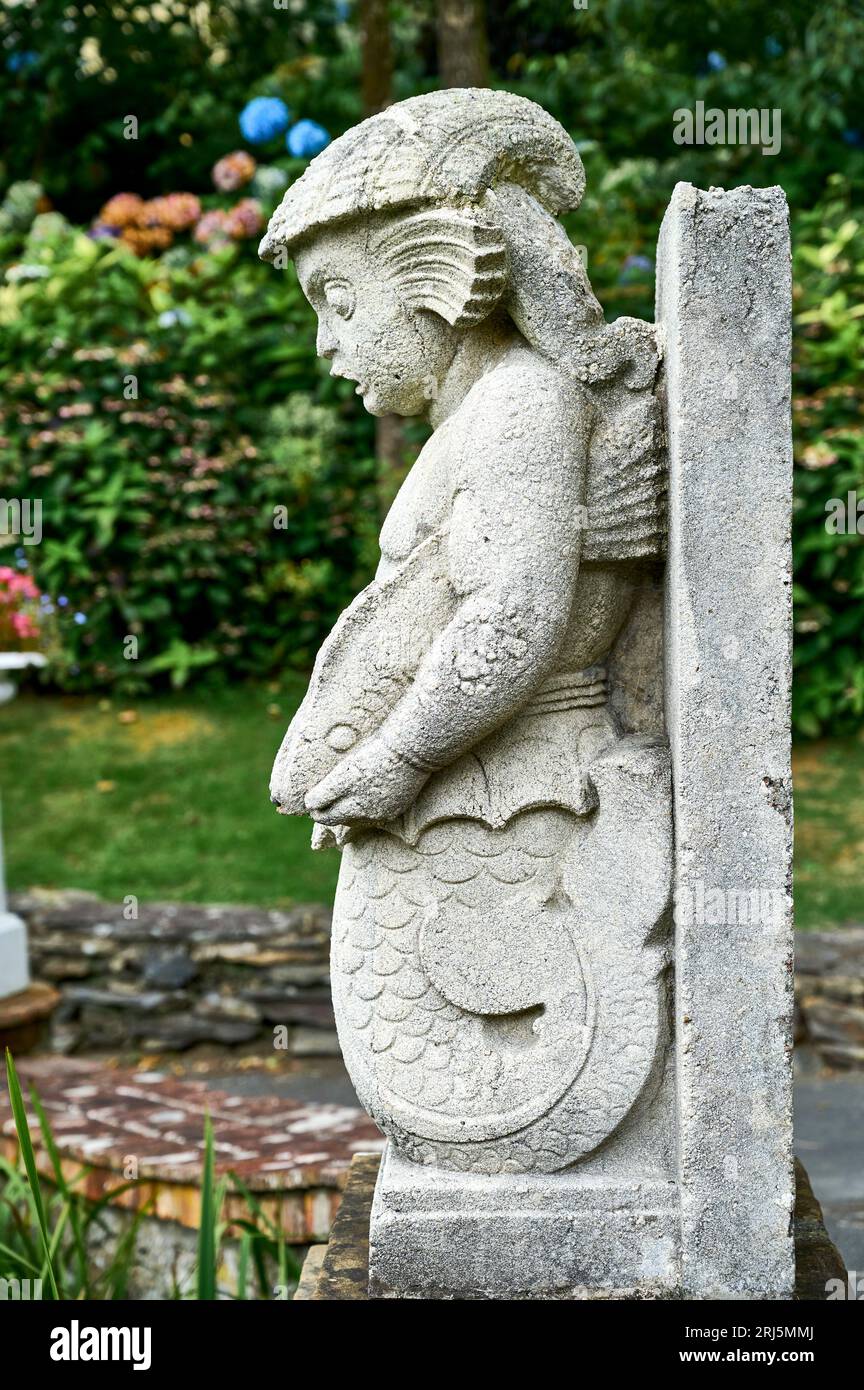 Portmeirion italian style village in Gwynedd, North Wales,UK.Stone ...