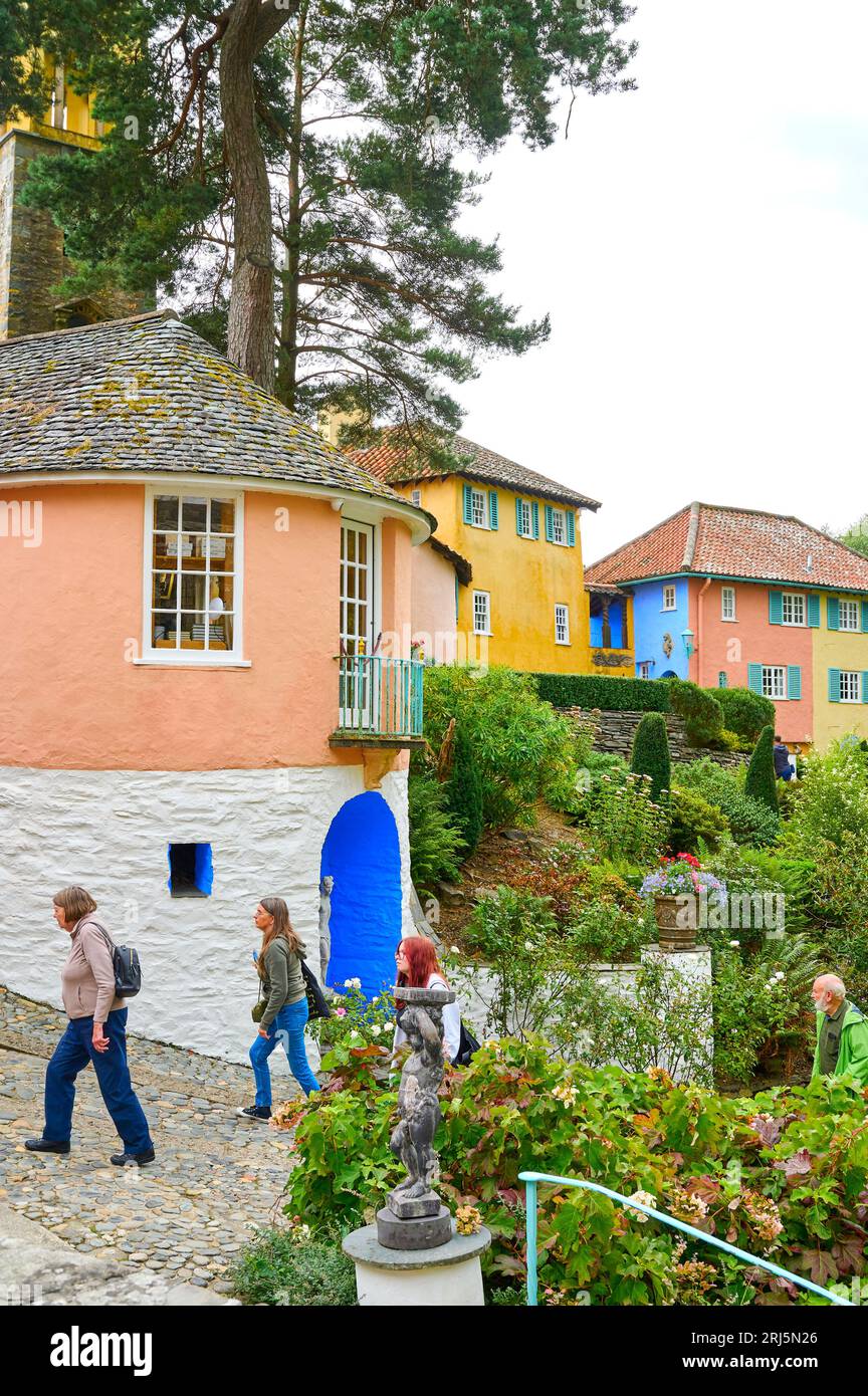 Portmeirion italian style village in Gwynedd, North Wales,UK Stock ...