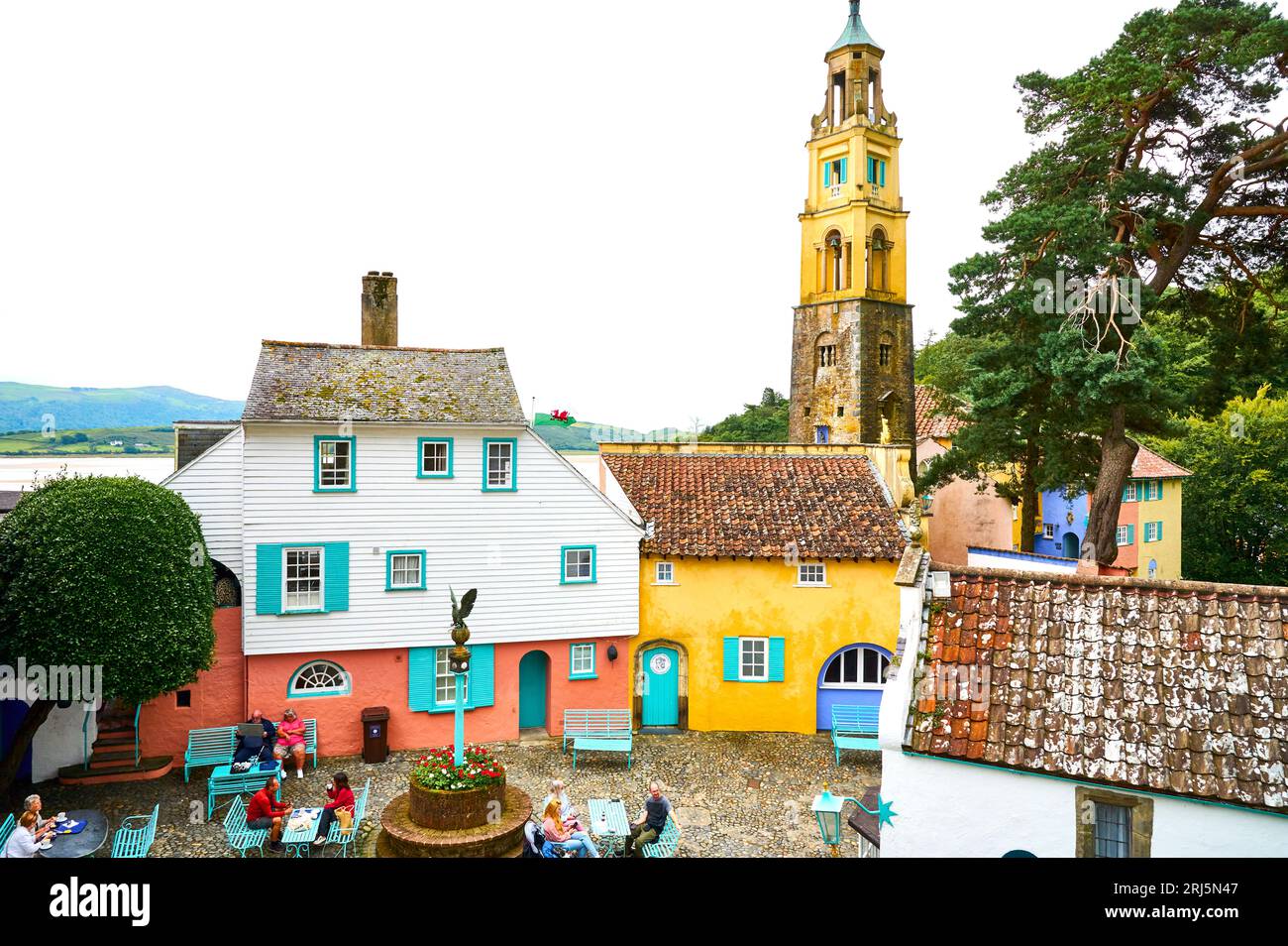 Portmeirion italian style village in Gwynedd, North Wales,UK Stock ...