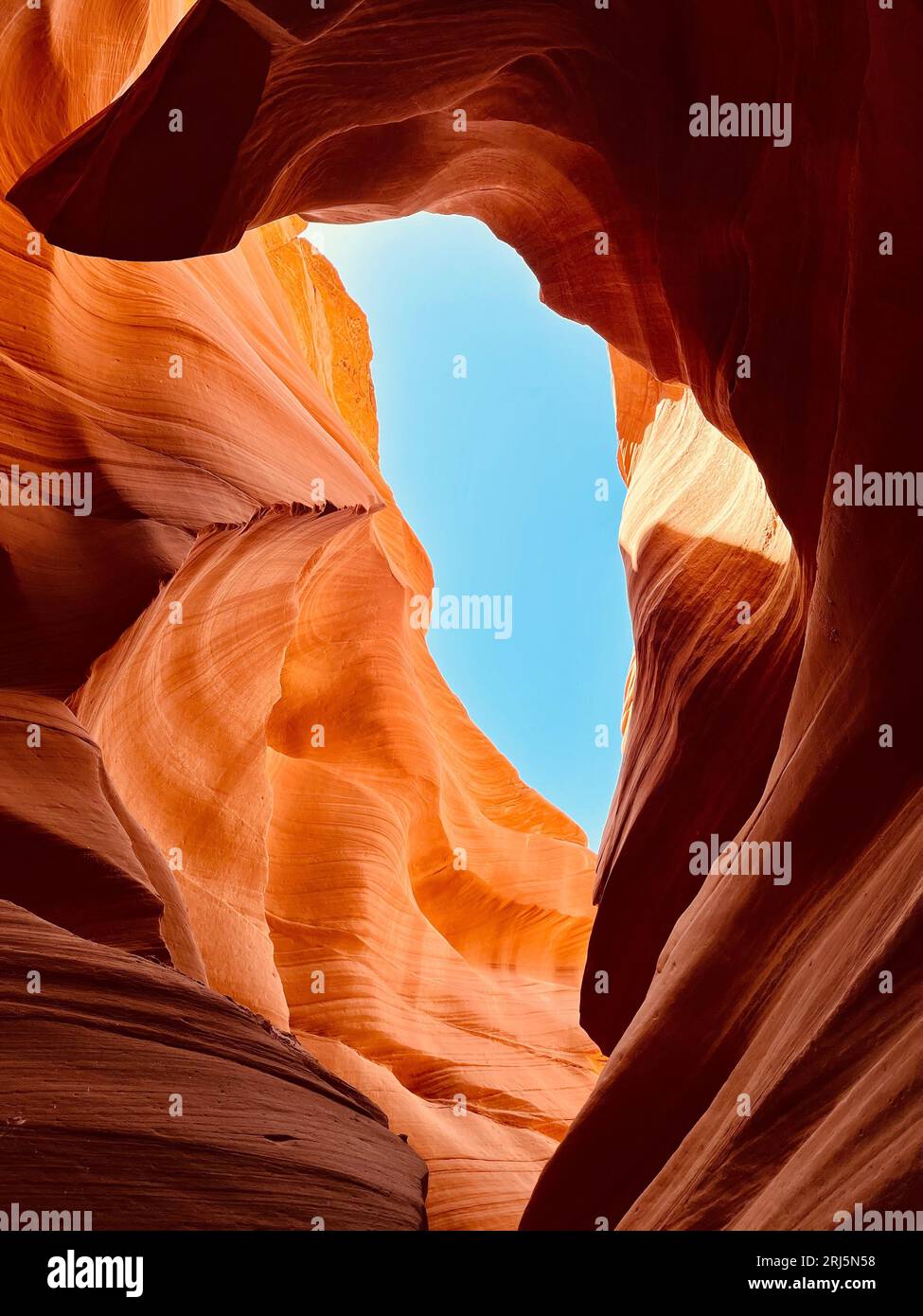 The Antelope Canyon sandstone formations in the Navajo Tribal national ...