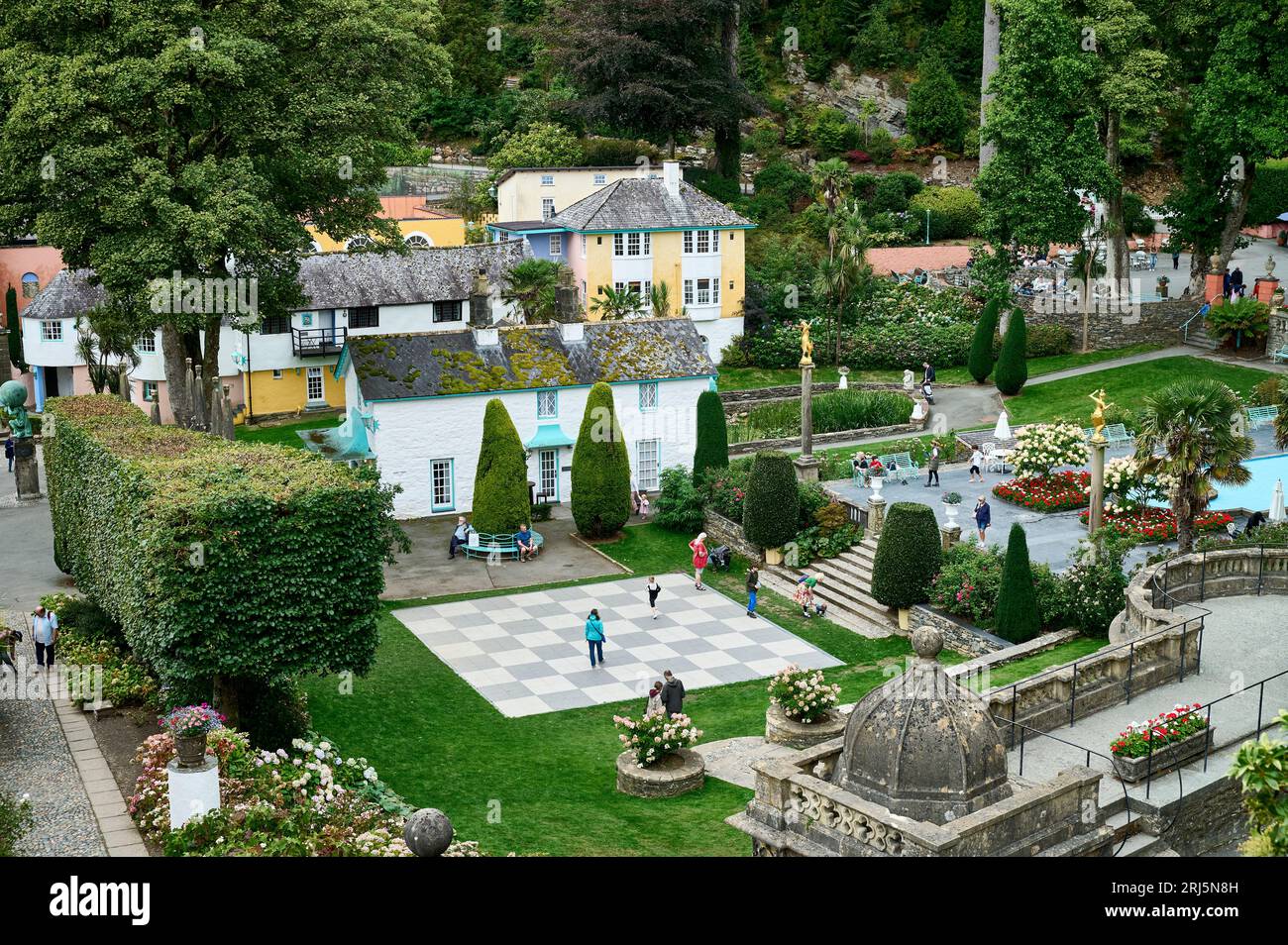 Portmeirion italian style village in Gwynedd, North Wales,UK Stock ...