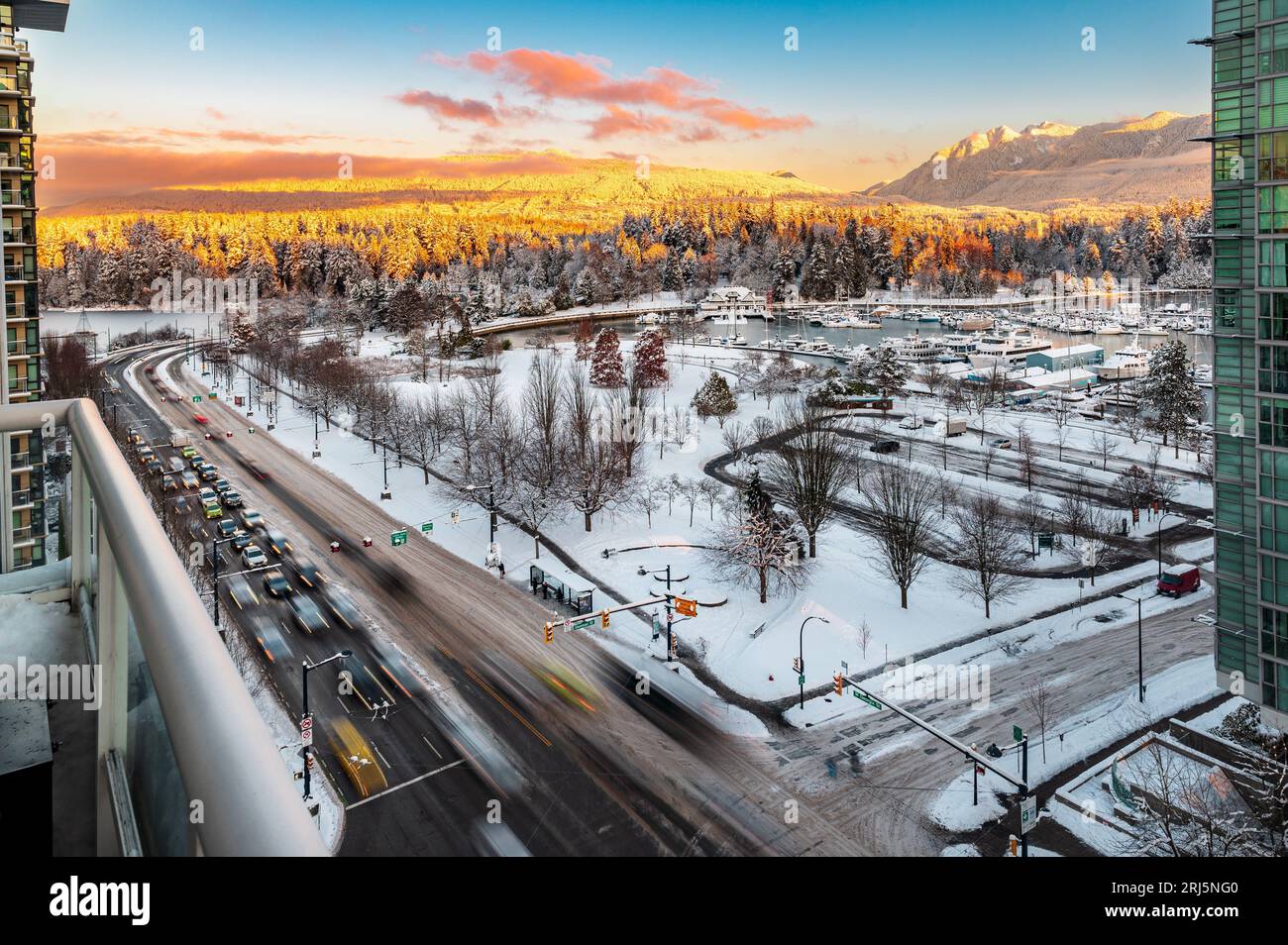 Beautiful landscape snowfall in stanley hi-res stock photography and ...