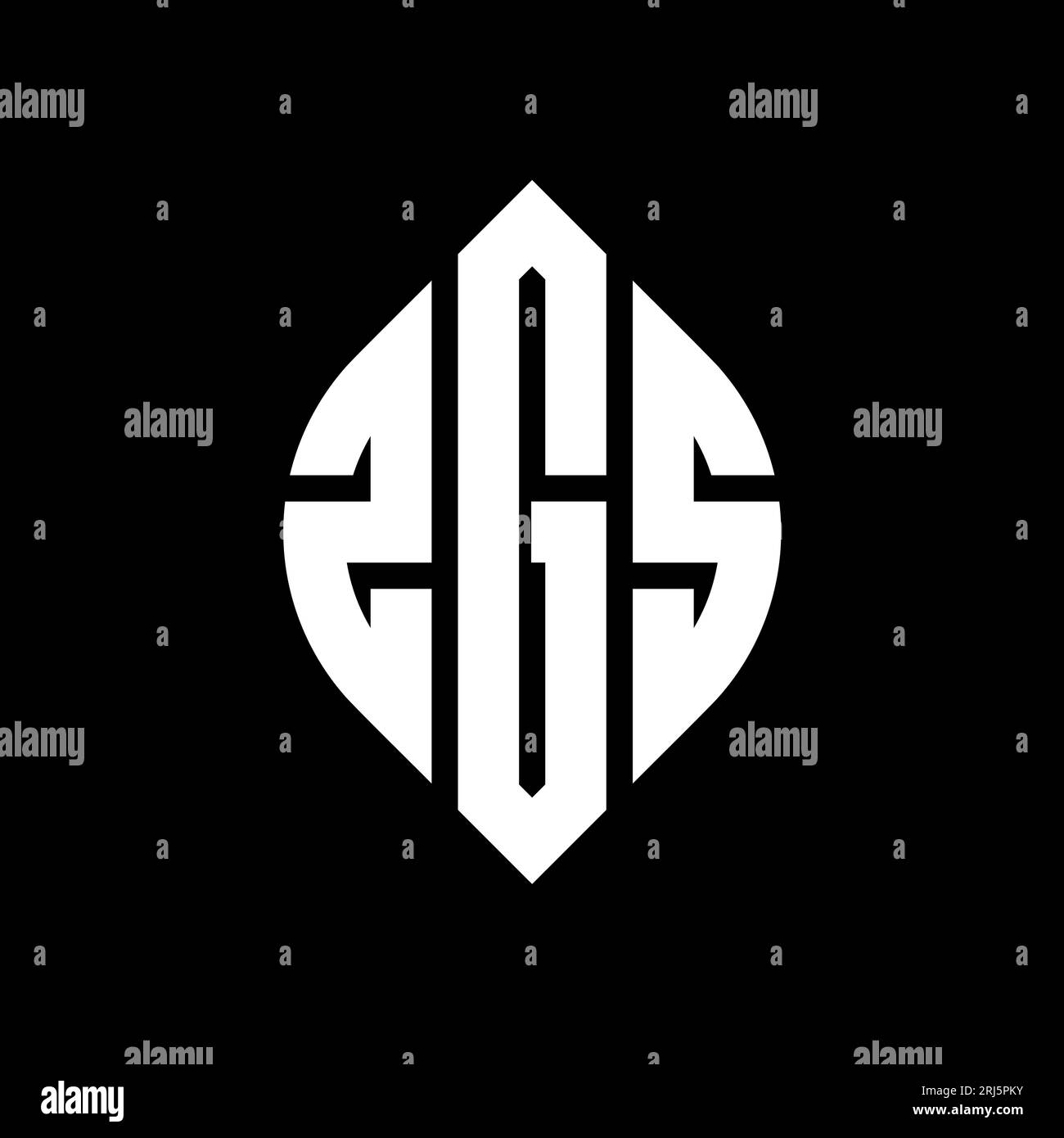 ZGS circle letter logo design with circle and ellipse shape. ZGS ...