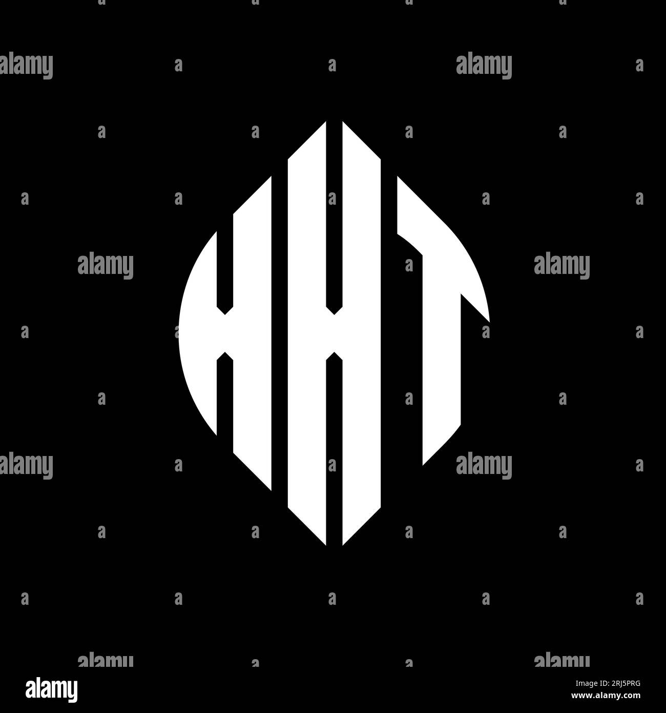 XXT circle letter logo design with circle and ellipse shape. XXT ...