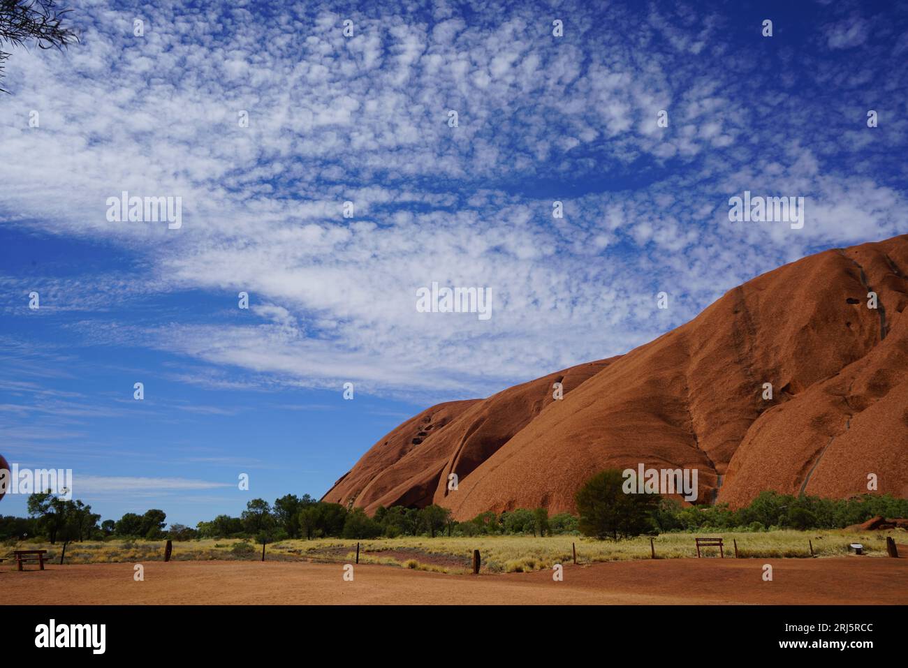 The Uluru Ayers Rock sandstone monolith in Australia with vibrant ...