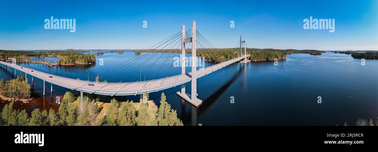 An aerial view of bridge over sea Stock Photo - Alamy