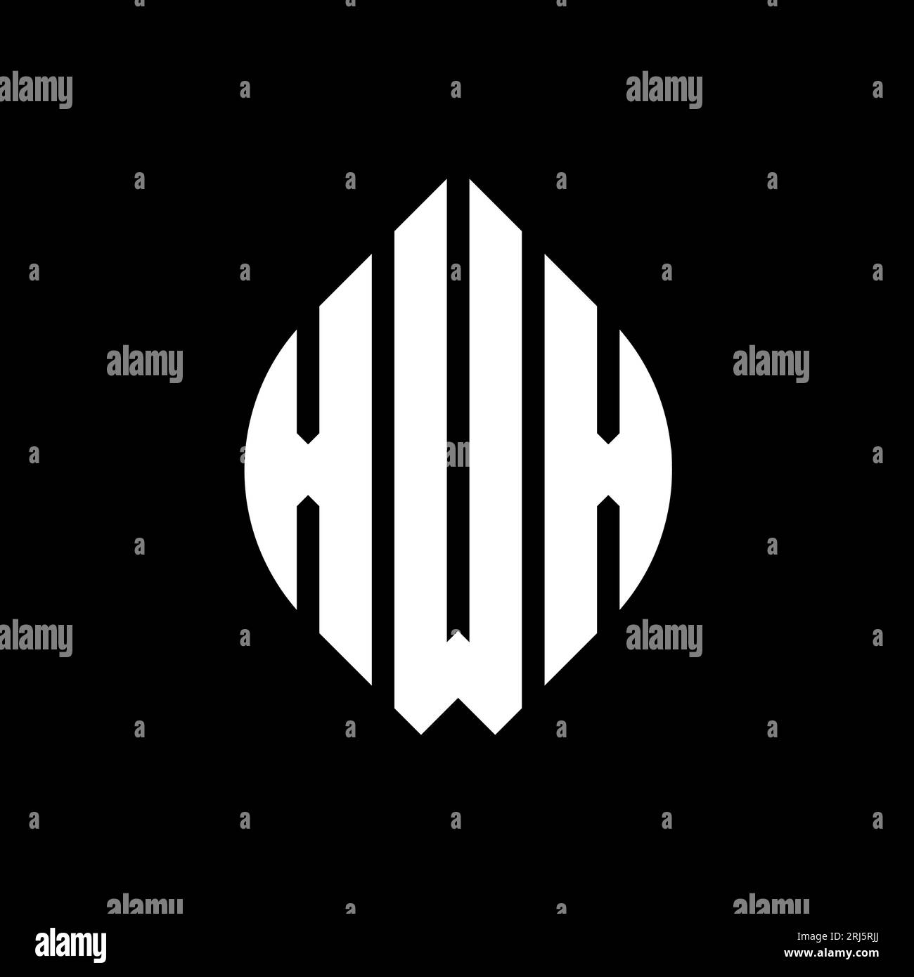 XWX circle letter logo design with circle and ellipse shape. XWX ...