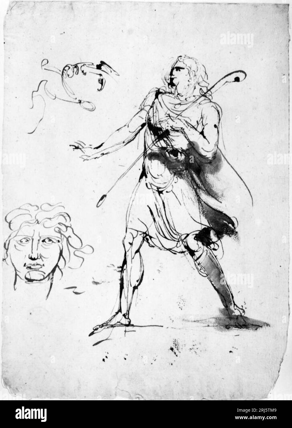 Huvud- och figurstudie by Johan Tobias Sergel Stock Photo - Alamy