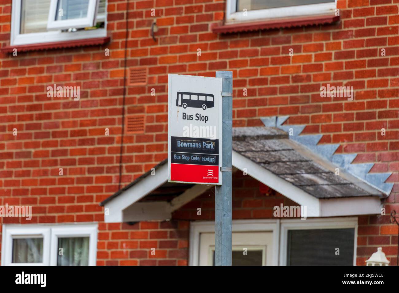 Bus Stop Sign in Castle Hedingham, Small Village, Essex England UK ...