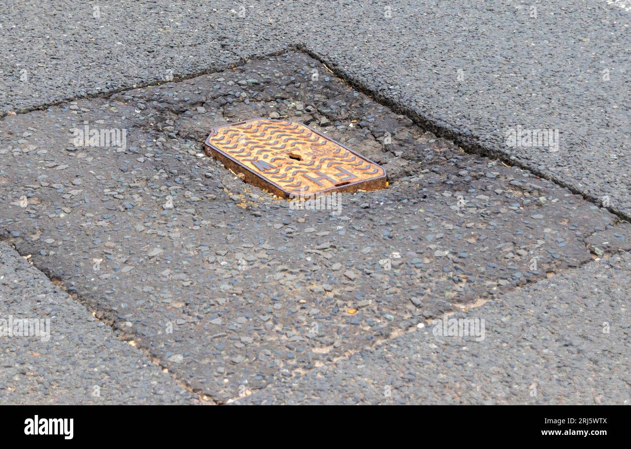 Fire hydrant cover, Essex England UK Stock Photo - Alamy