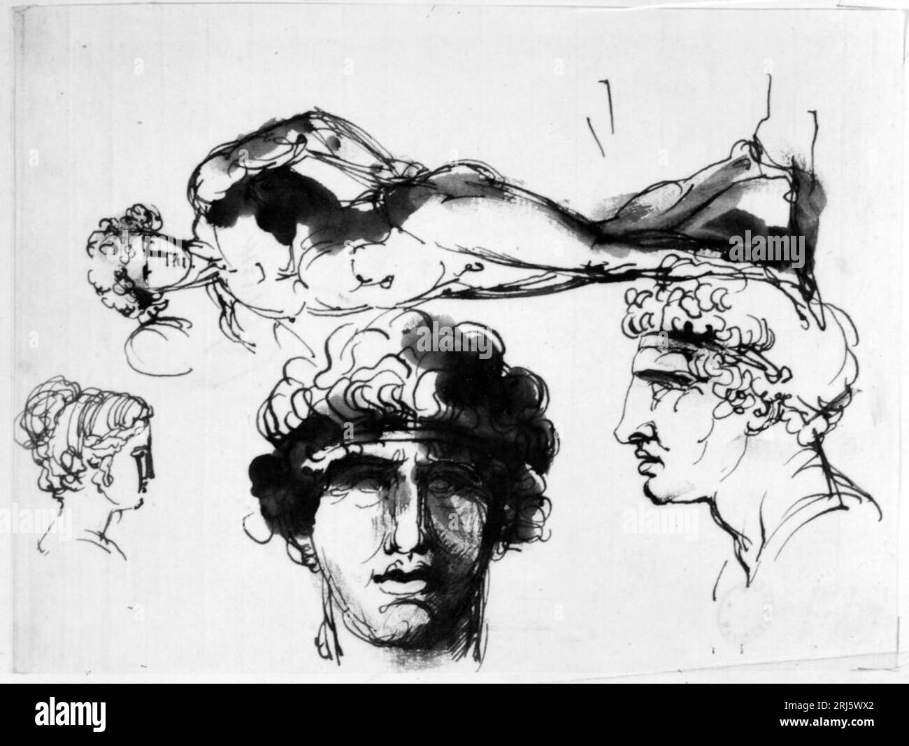 Huvud- och figurstudier by Johan Tobias Sergel Stock Photo - Alamy