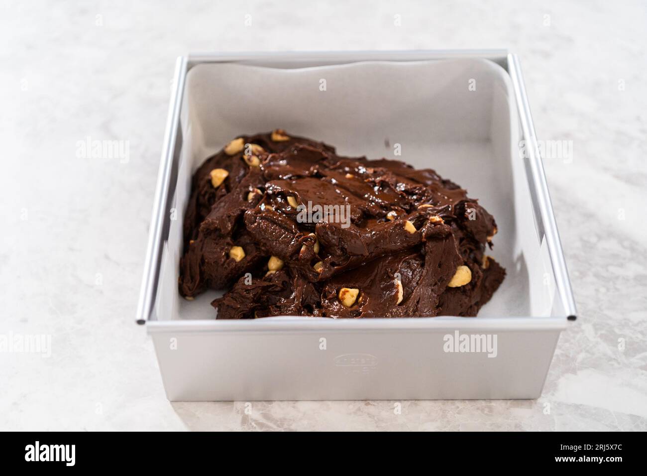 Chocolate macadamia fudge Stock Photo - Alamy