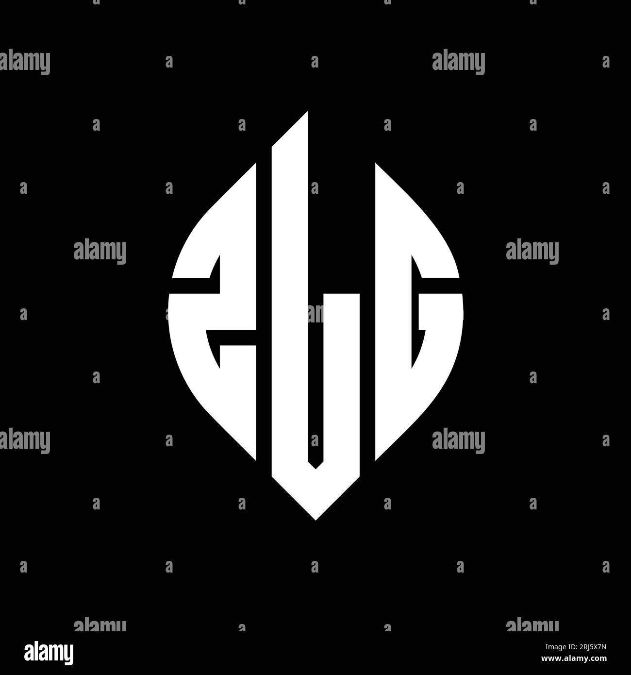 ZLG circle letter logo design with circle and ellipse shape. ZLG ...