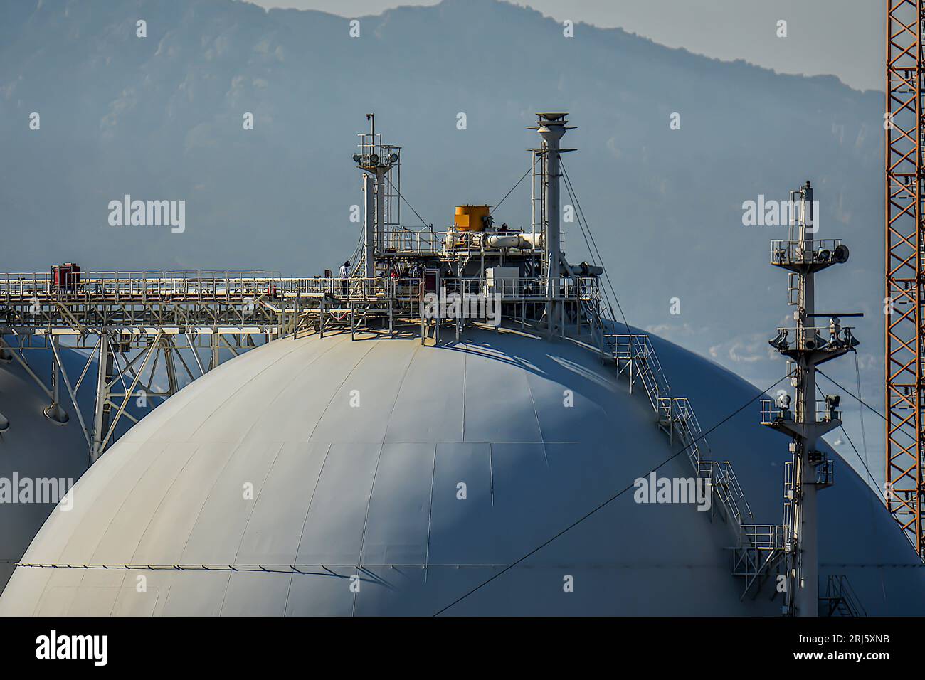 Marseille, France. 21st Aug, 2023. The LNG Tanker Grace Dahlia is ...