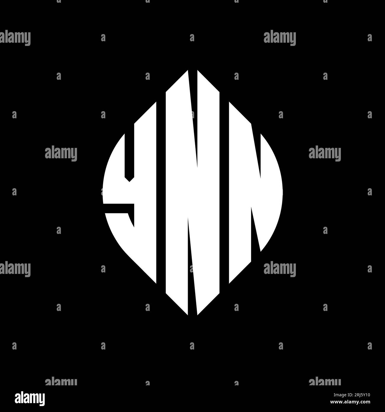 YNN circle letter logo design with circle and ellipse shape. YNN ...