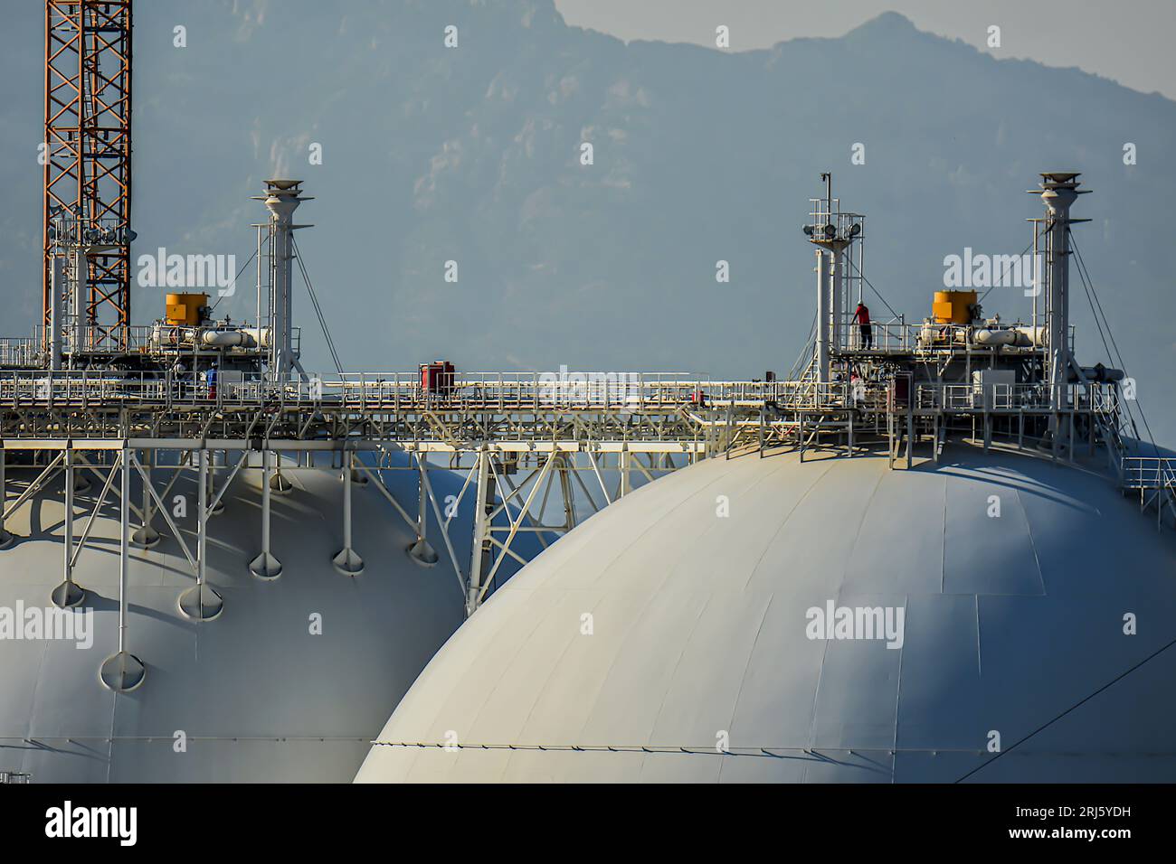 Marseille, France. 21st Aug, 2023. The LNG Tanker Grace Dahlia is ...