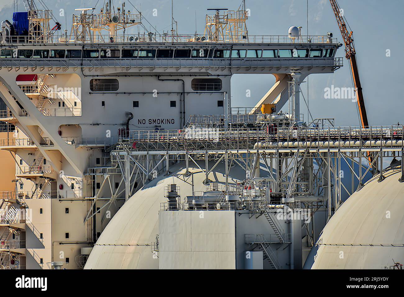 Marseille, France. 21st Aug, 2023. The LNG Tanker Grace Dahlia is ...