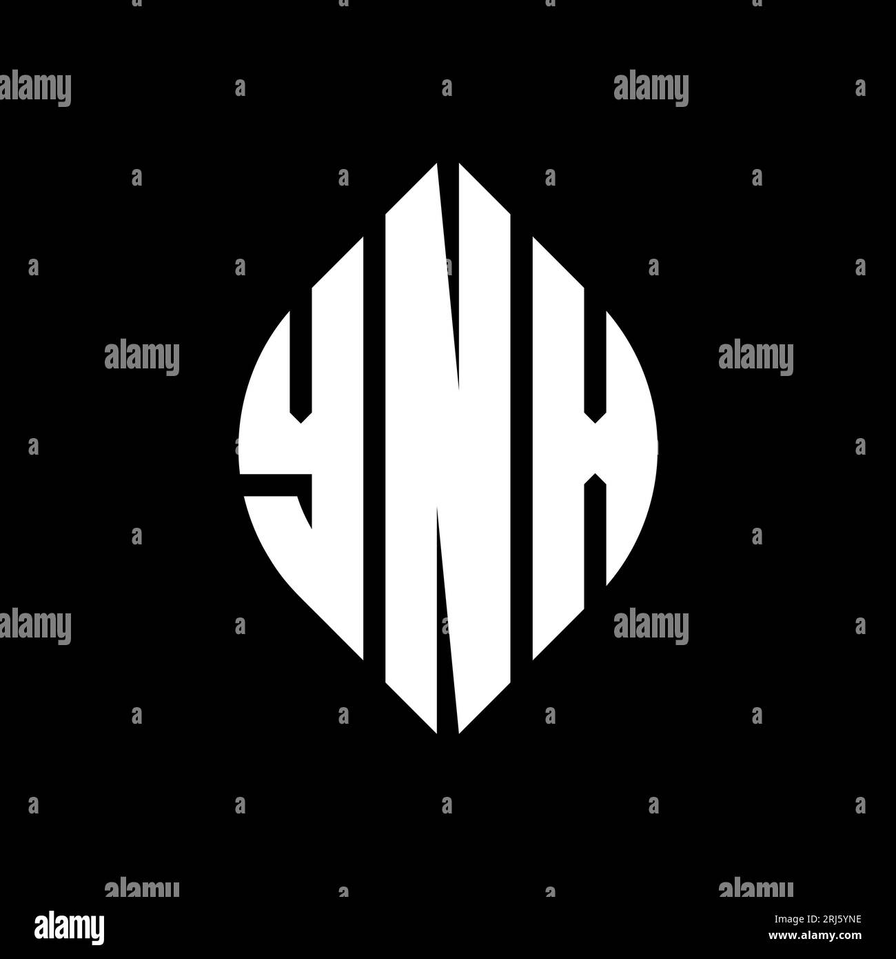 YNX circle letter logo design with circle and ellipse shape. YNX ...