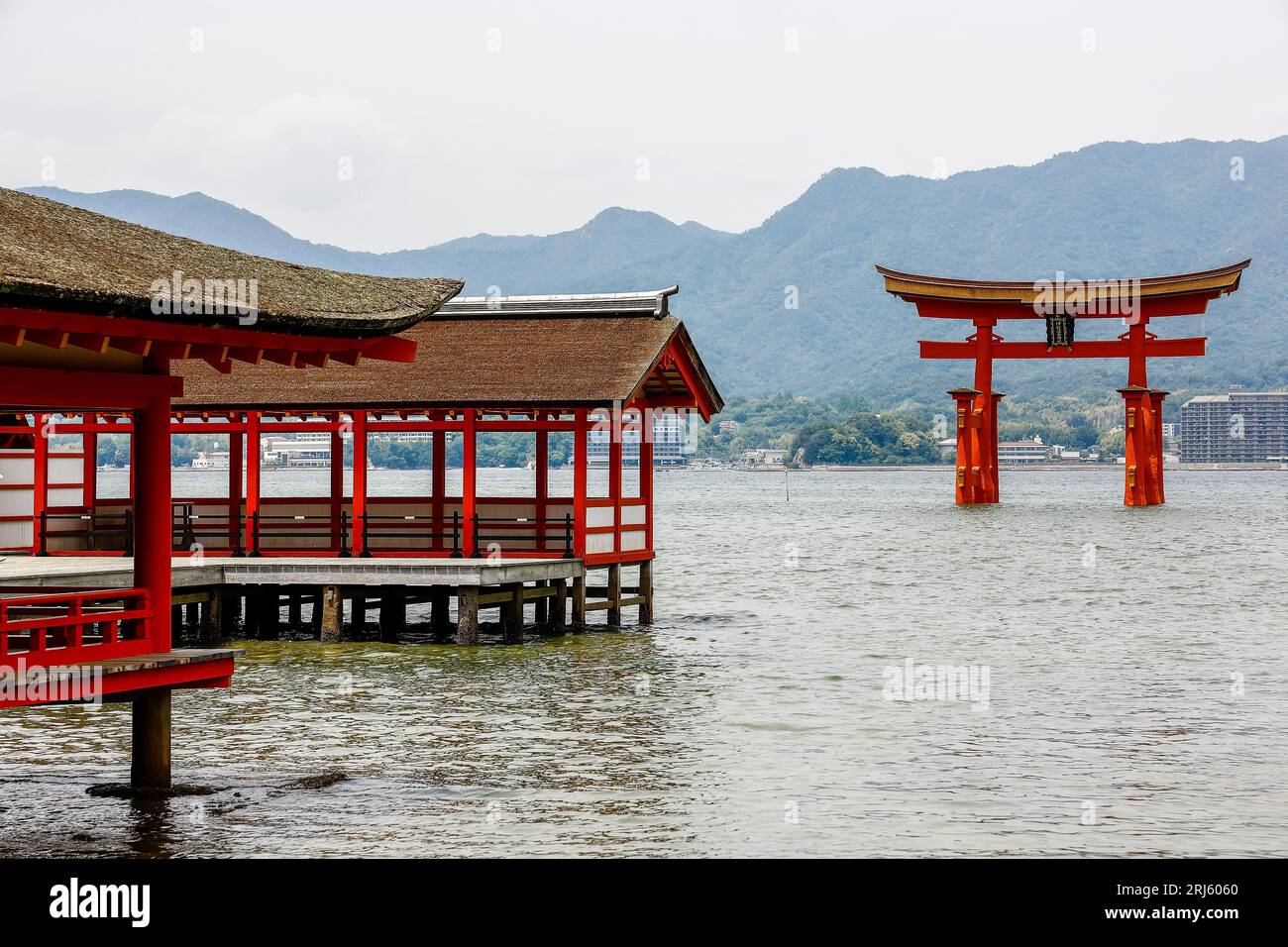A floating Torii gate of the Itsukushima Shrine in Miyajima island ...