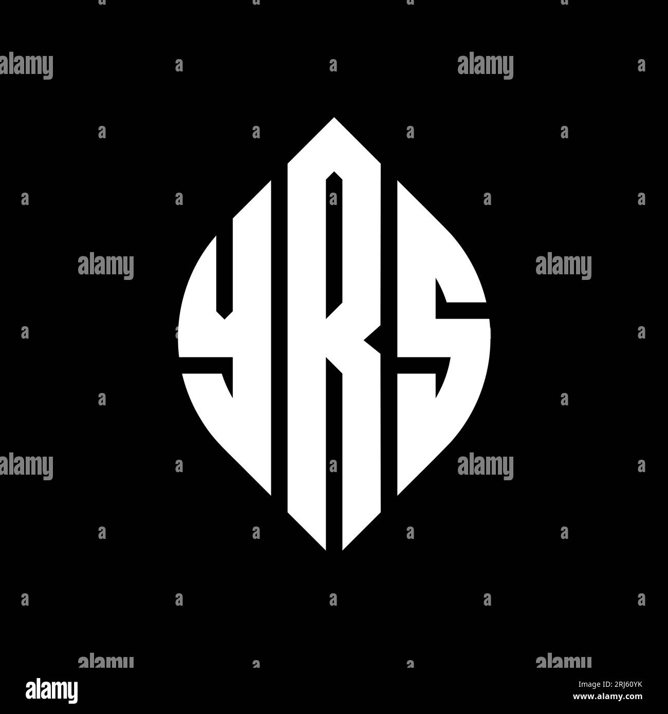 YRS circle letter logo design with circle and ellipse shape. YRS ...