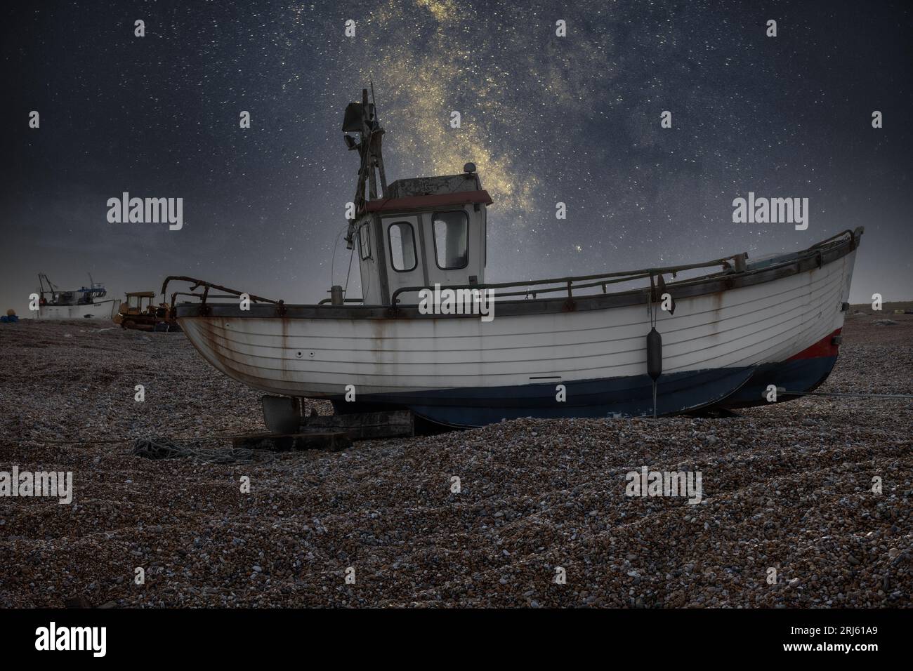 Blue boat under the stars hi-res stock photography and images - Alamy
