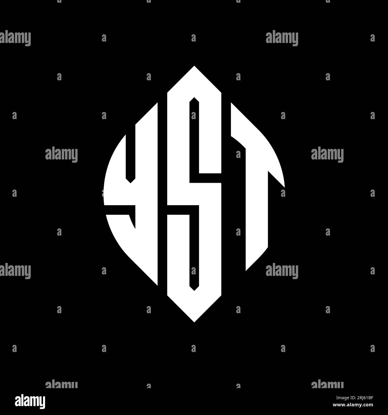 YST circle letter logo design with circle and ellipse shape. YST ...