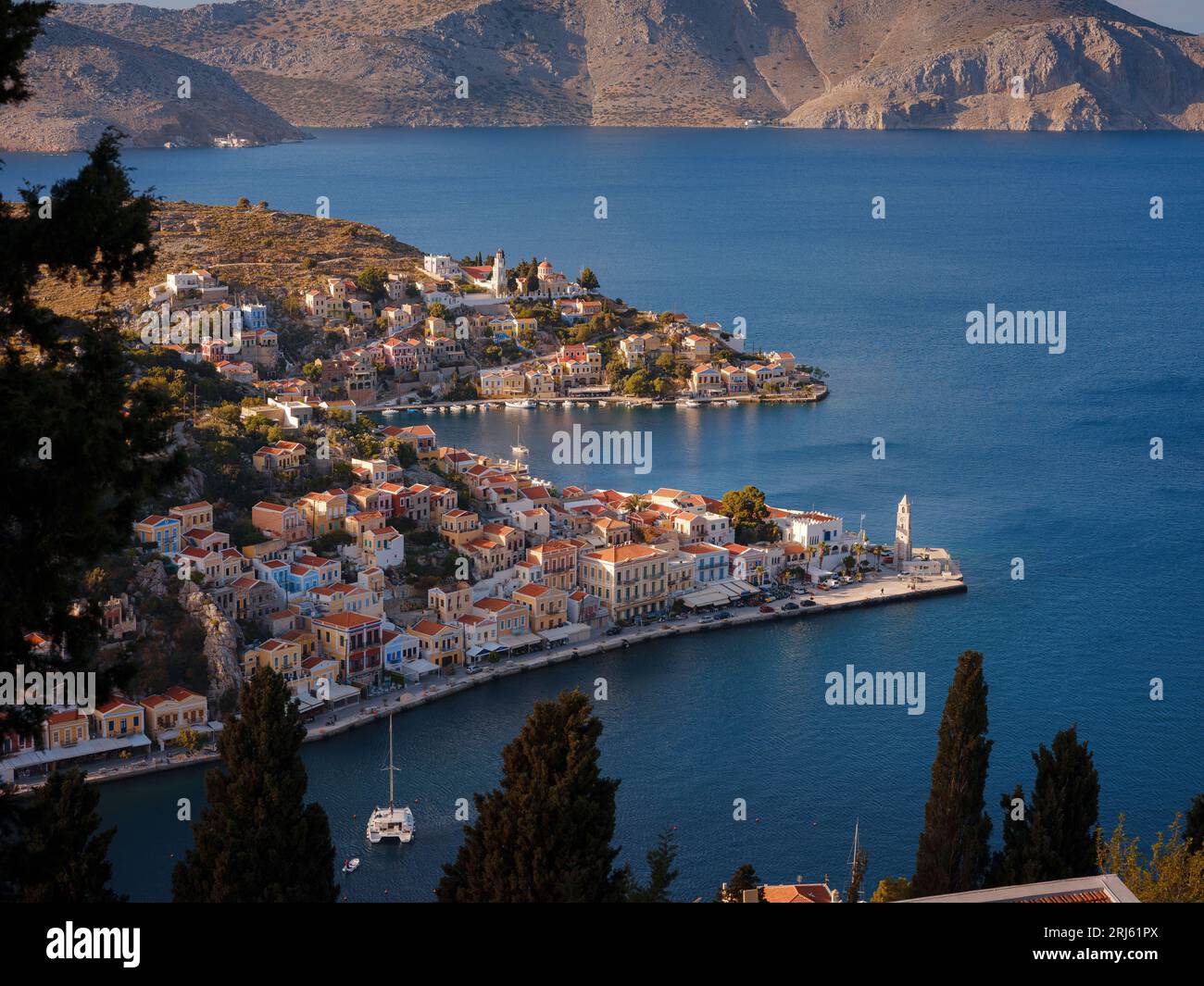 Symi Island, Greece. Greece islands holidays from Rhodos in Aegean Sea ...