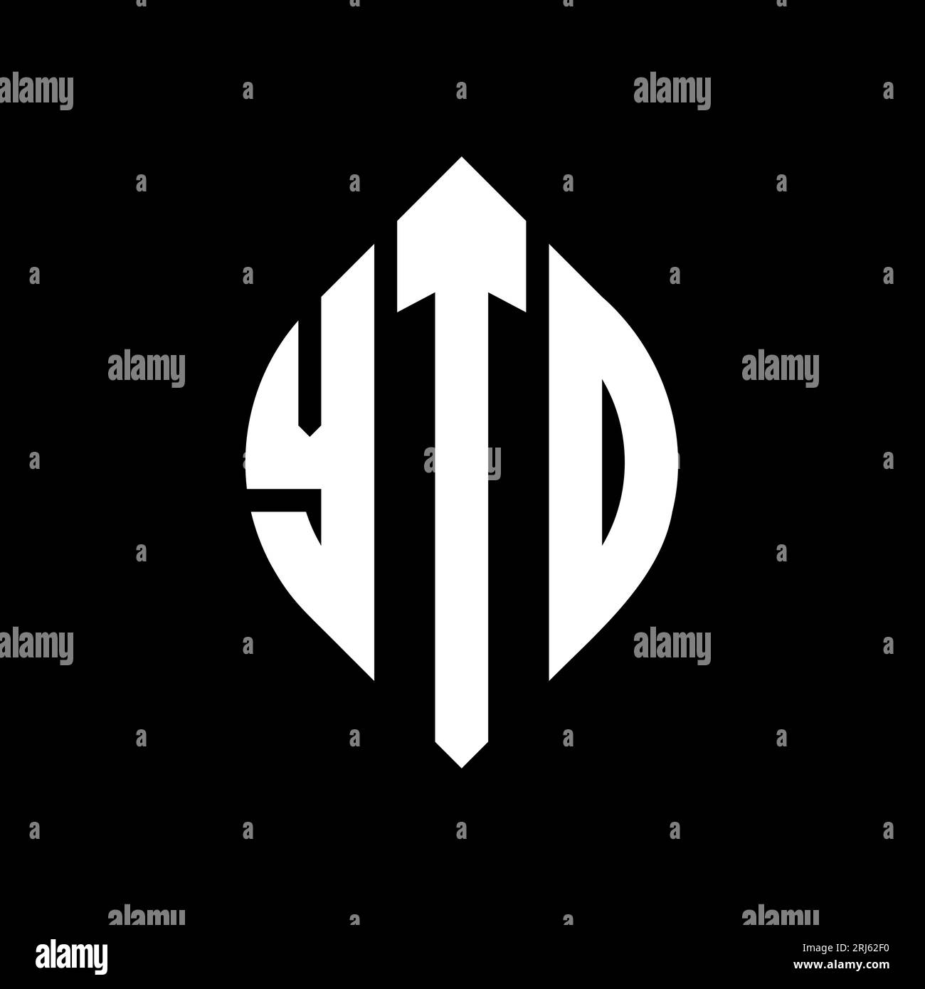 YTD circle letter logo design with circle and ellipse shape. YTD ...