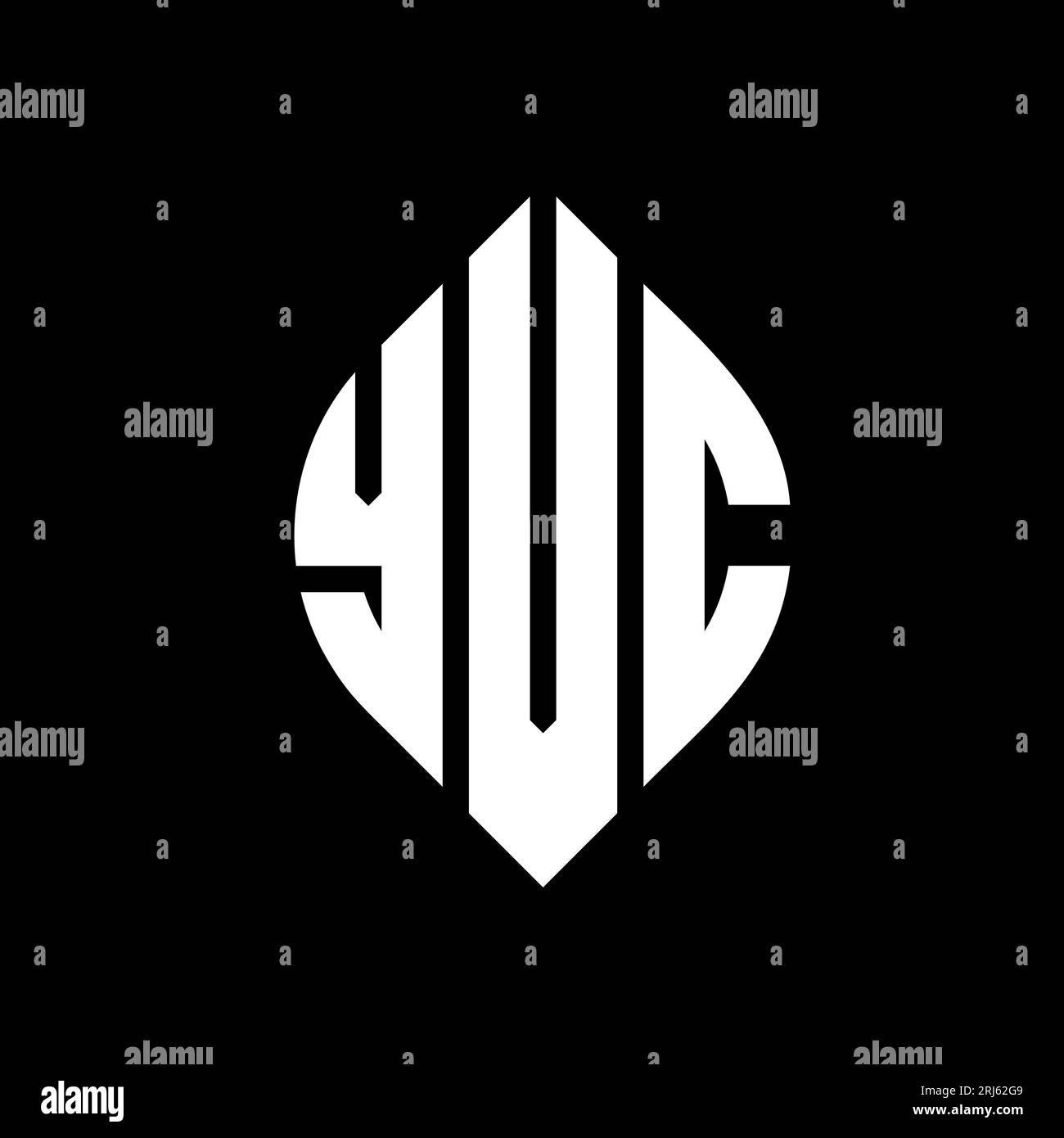 YVC circle letter logo design with circle and ellipse shape. YVC ...