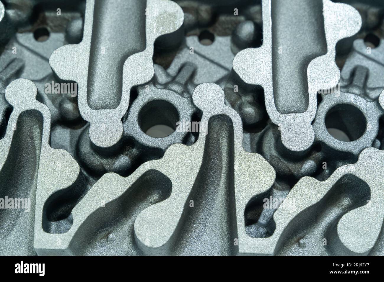 Detailed sectional view of modern gasoline engine cylinder structure ...