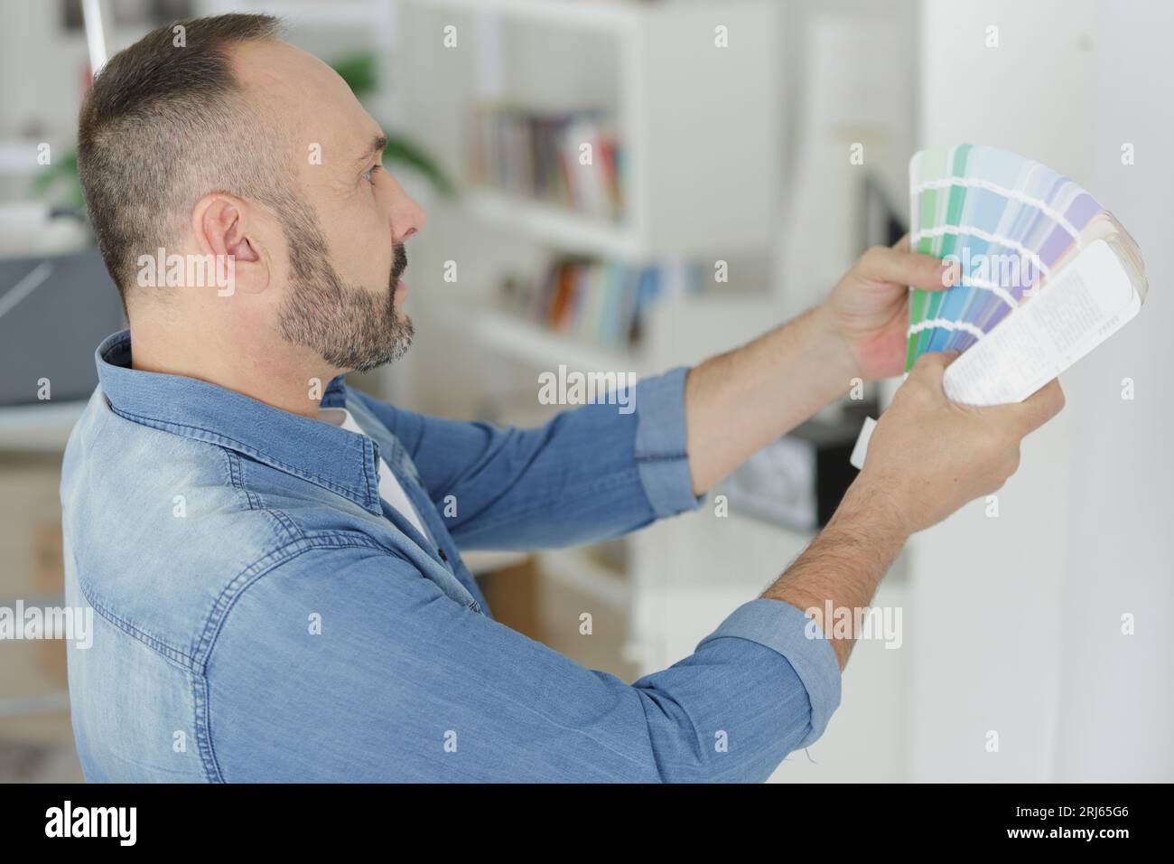 color swatches for room painting Stock Photo - Alamy