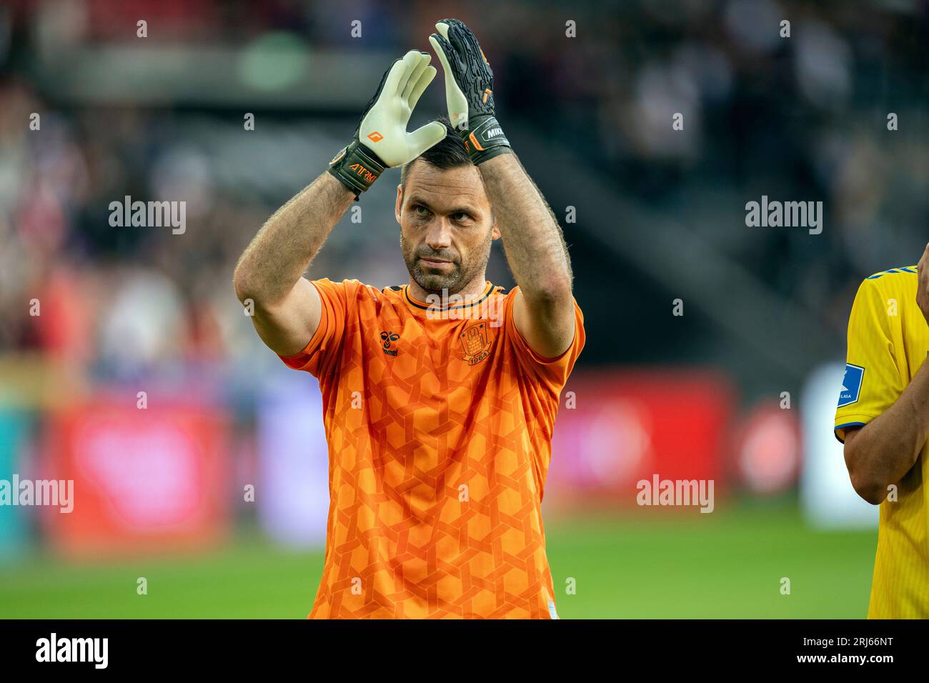 Herning, Denmark. 20th Aug, 2023. Goalkeeper Thomas Mikkelsen of ...