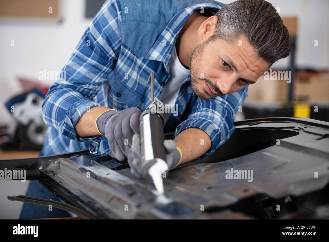 Car body repairer hi-res stock photography and images - Alamy