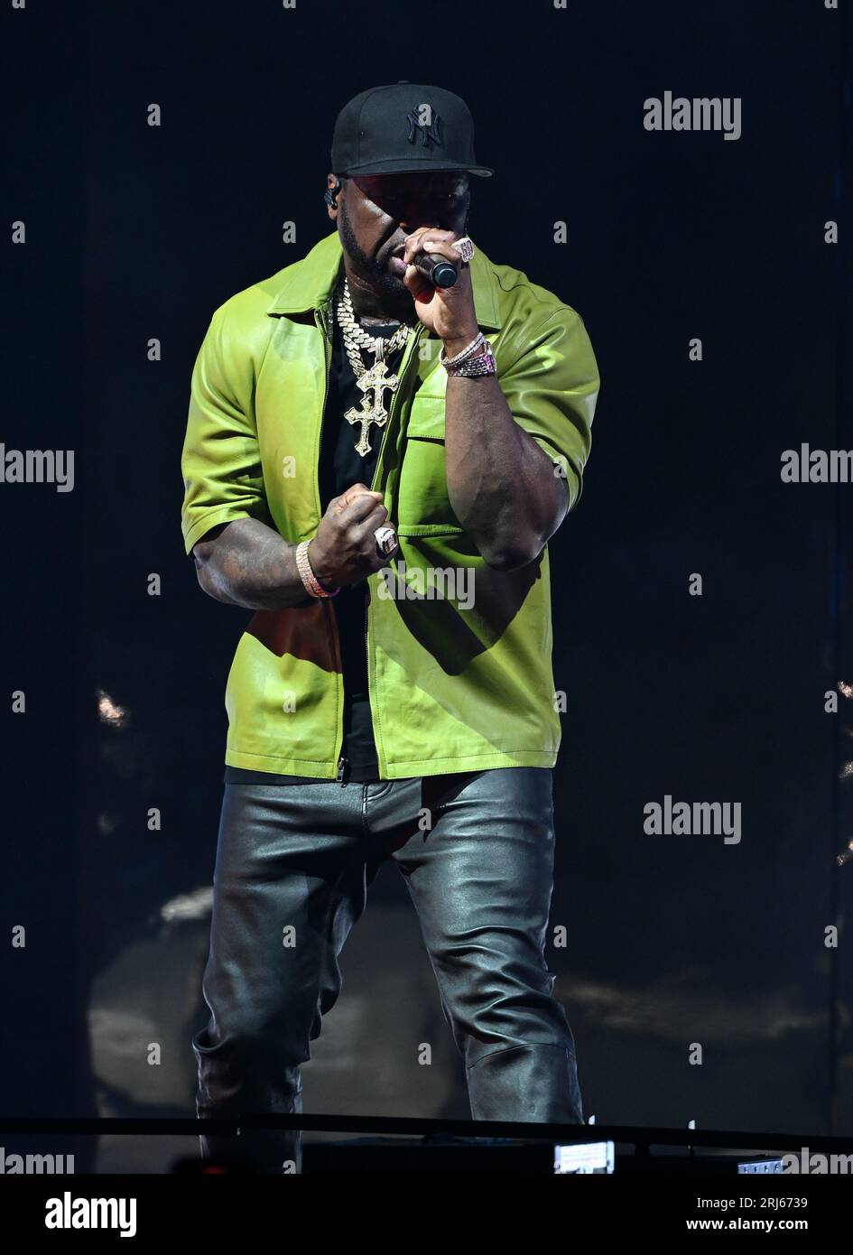 West Palm Beach, FL, USA. 20th Aug, 2023. 50 Cent performs during The ...