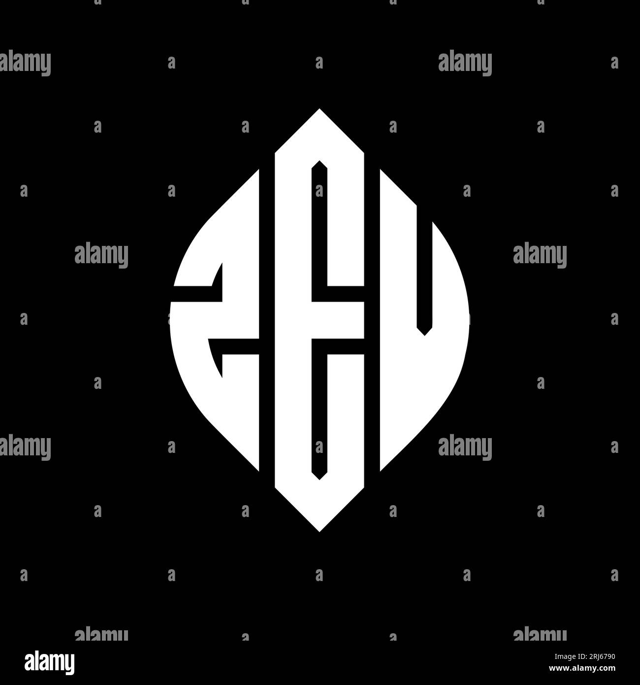 ZEV circle letter logo design with circle and ellipse shape. ZEV ...