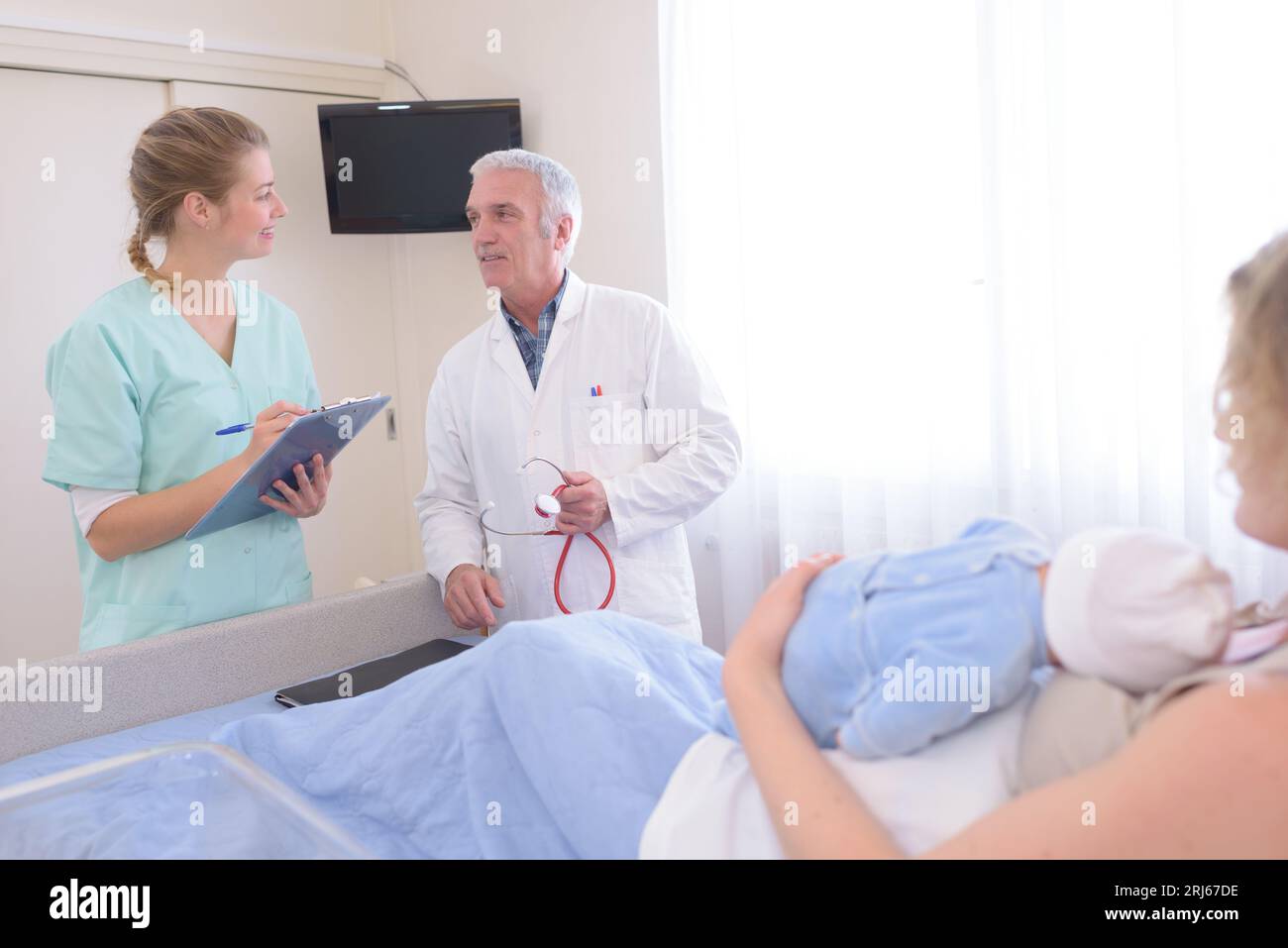 newborn baby in delivery room Stock Photo - Alamy