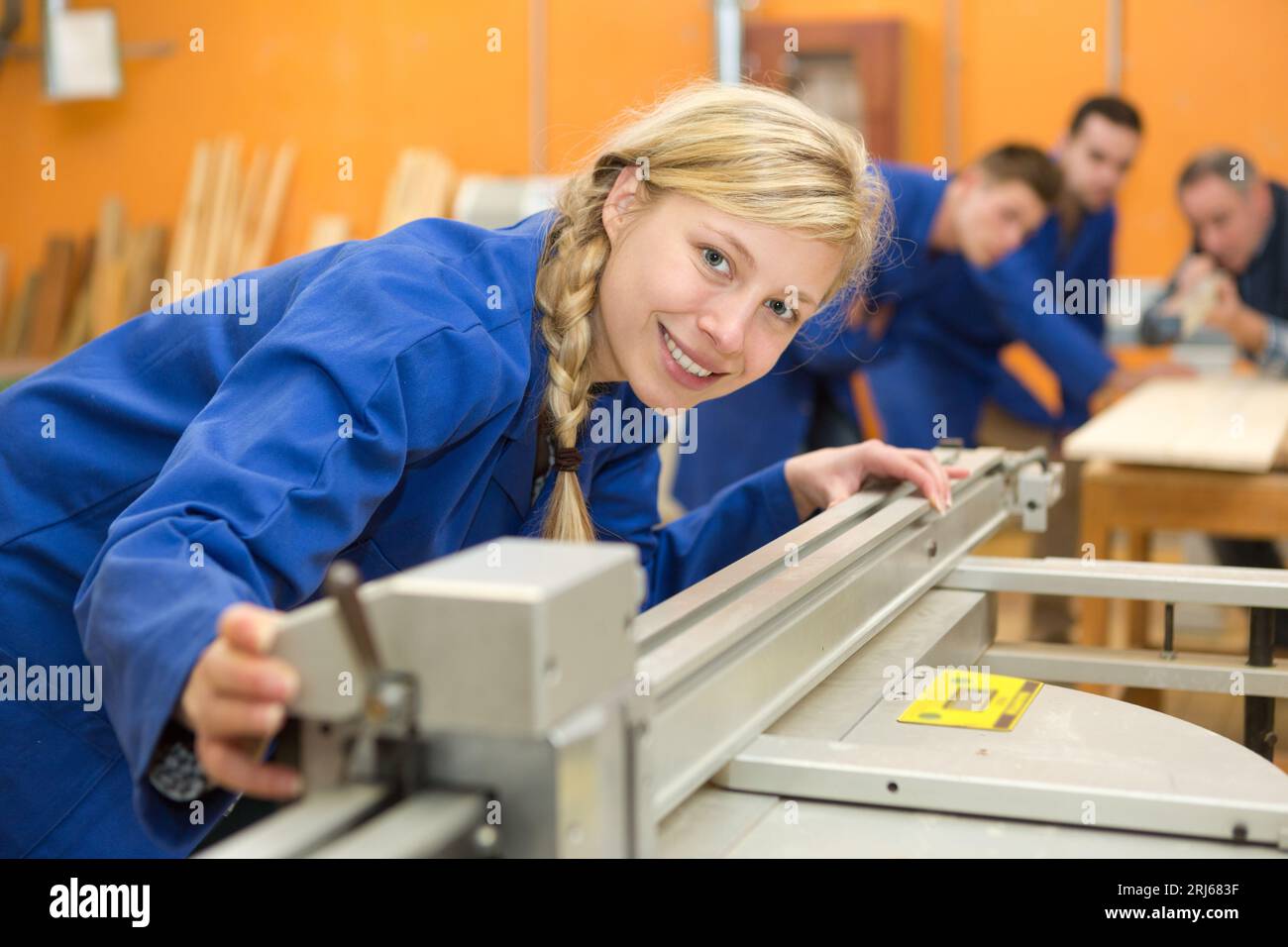 Female using power working tools hi-res stock photography and images ...