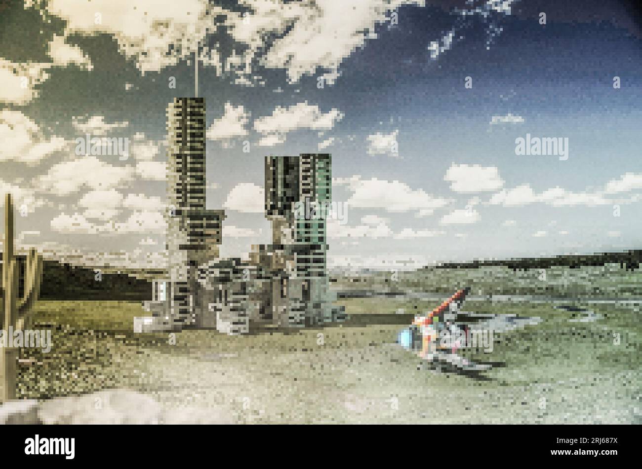 Pixel art buildings hi-res stock photography and images - Alamy