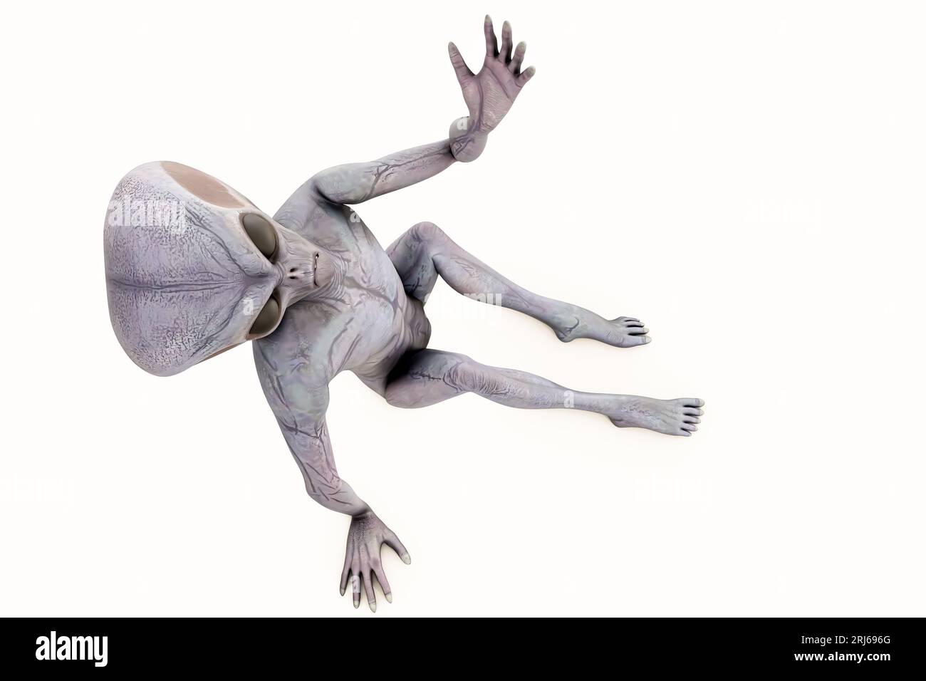 alien isolated on white background 3d illustration Stock Photo - Alamy