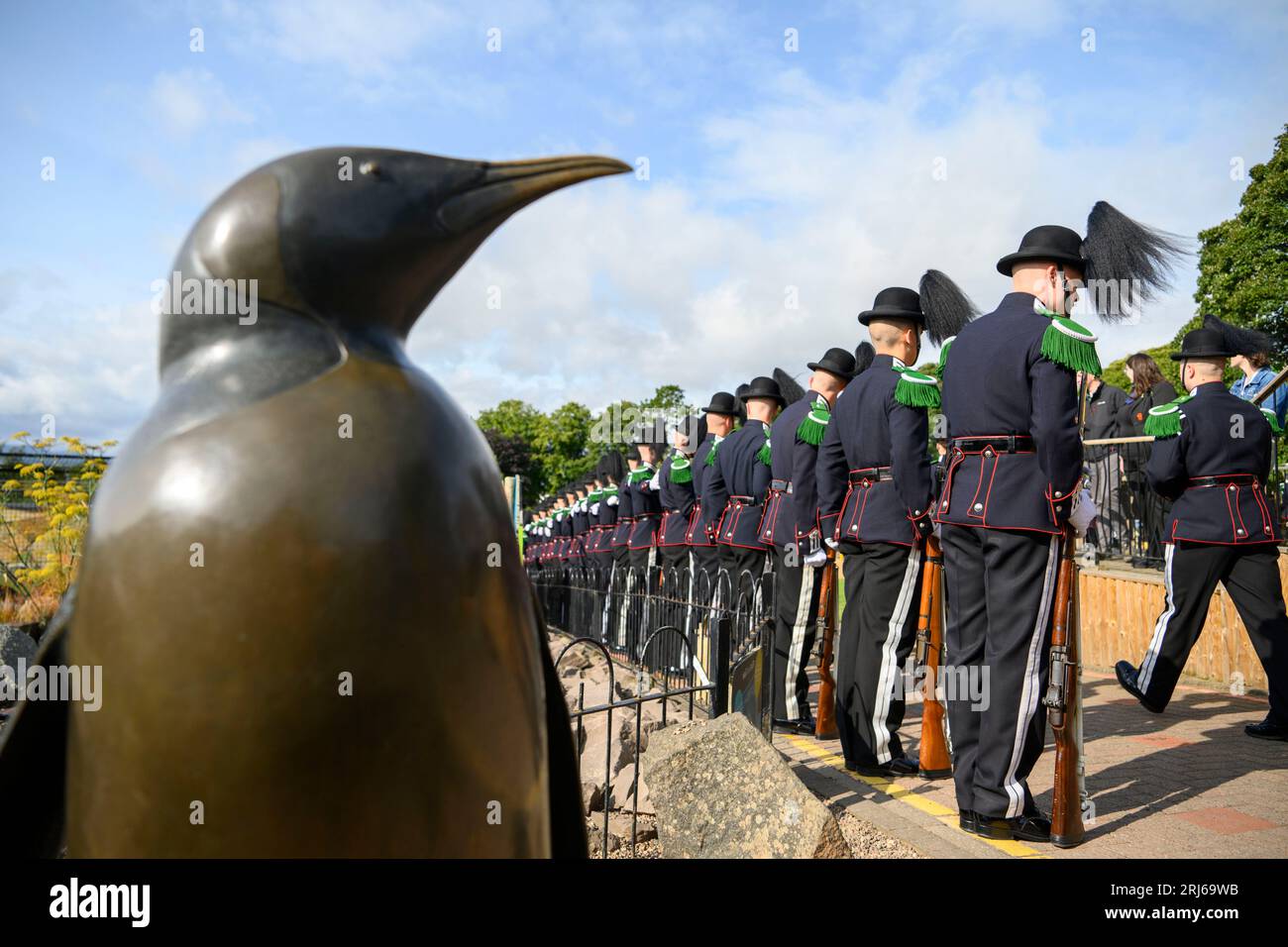 The King's Guard Band and Drill Team of Norway during a ceremony at ...