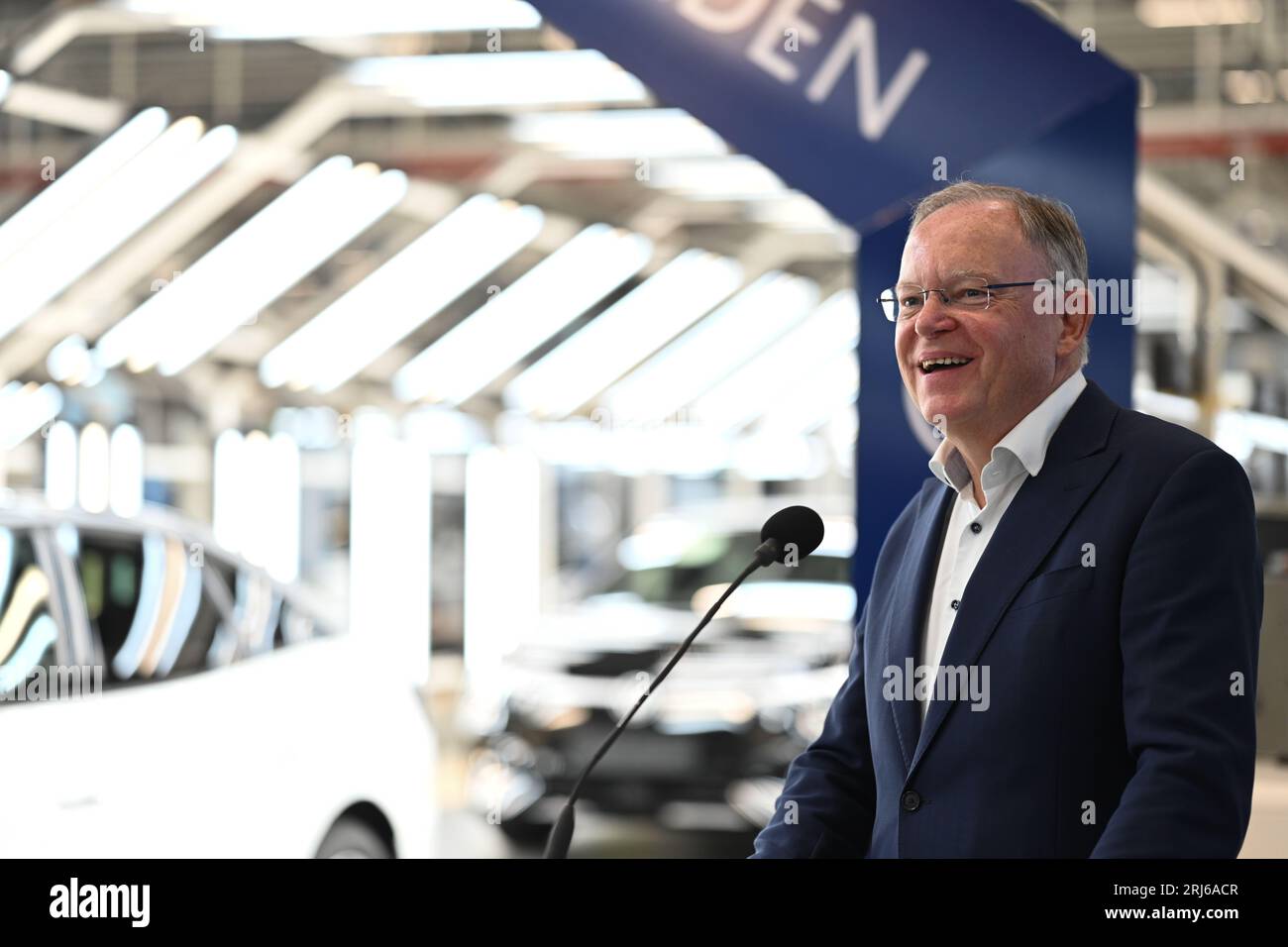 Emden, Germany. 21st Aug, 2023. Stephan Weil (SPD), Minister President ...