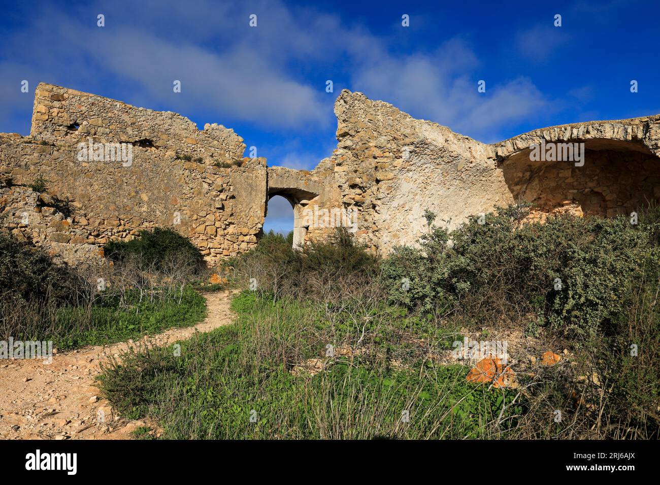Remains of Almadena Fortress (Forte de Sao Luis) at the Algarve Coast ...