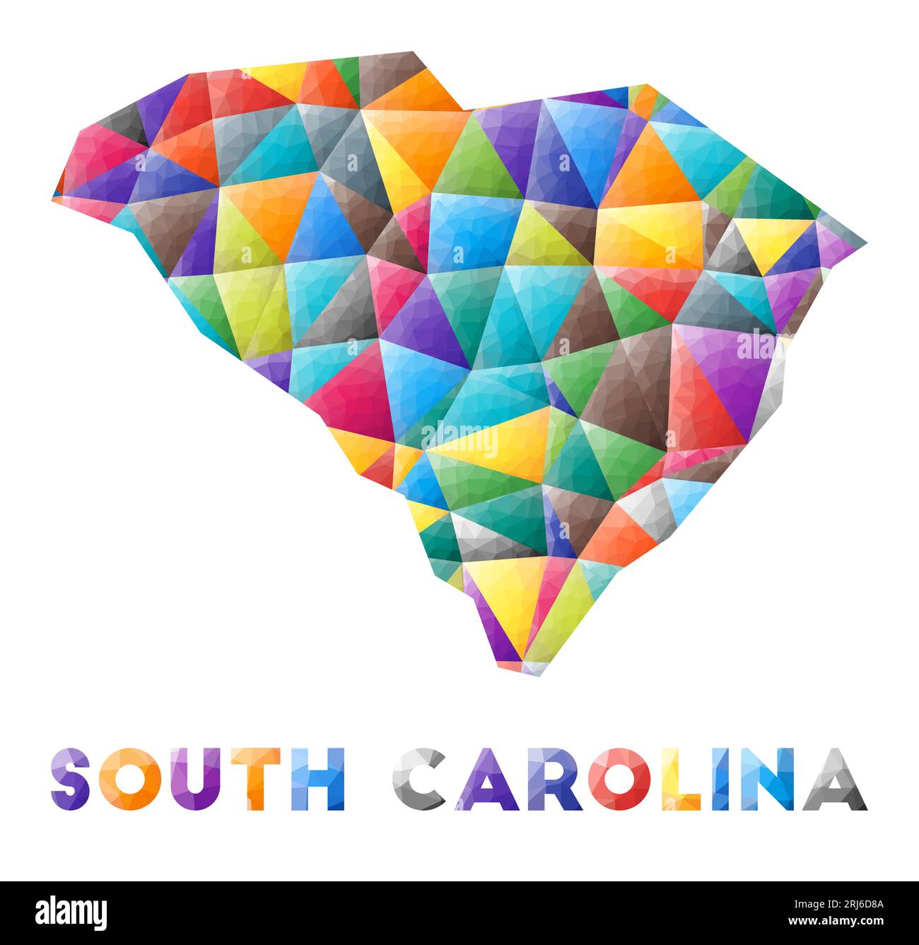 South carolina digital map Cut Out Stock Images & Pictures - Alamy