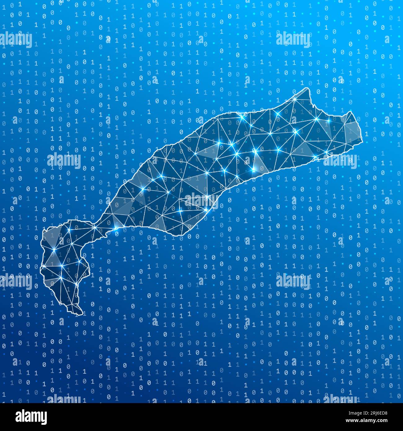Network map of Kos island digital connections map. Technology, internet ...