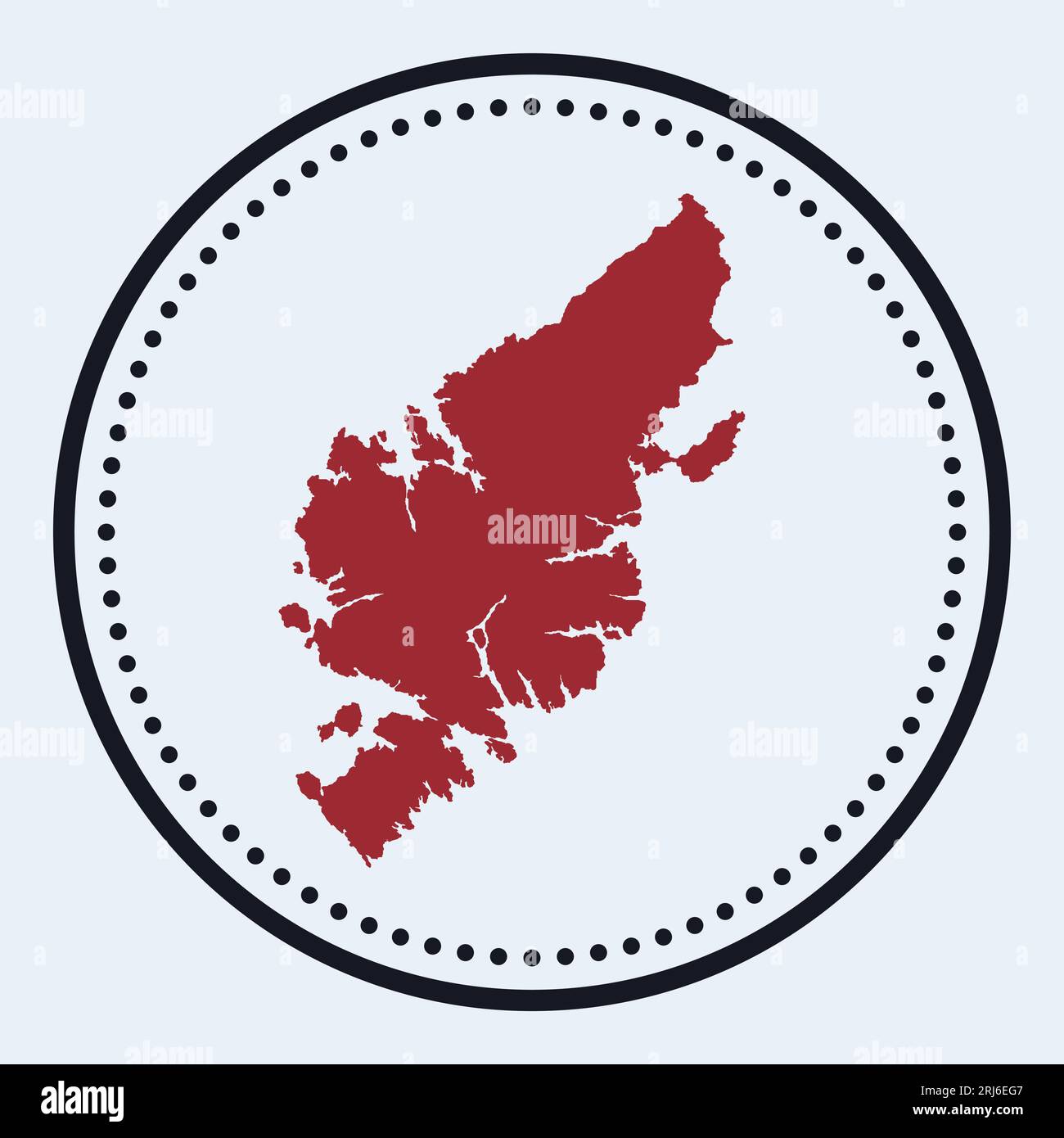 Lewis and Harris round stamp. Round logo with island map and title ...
