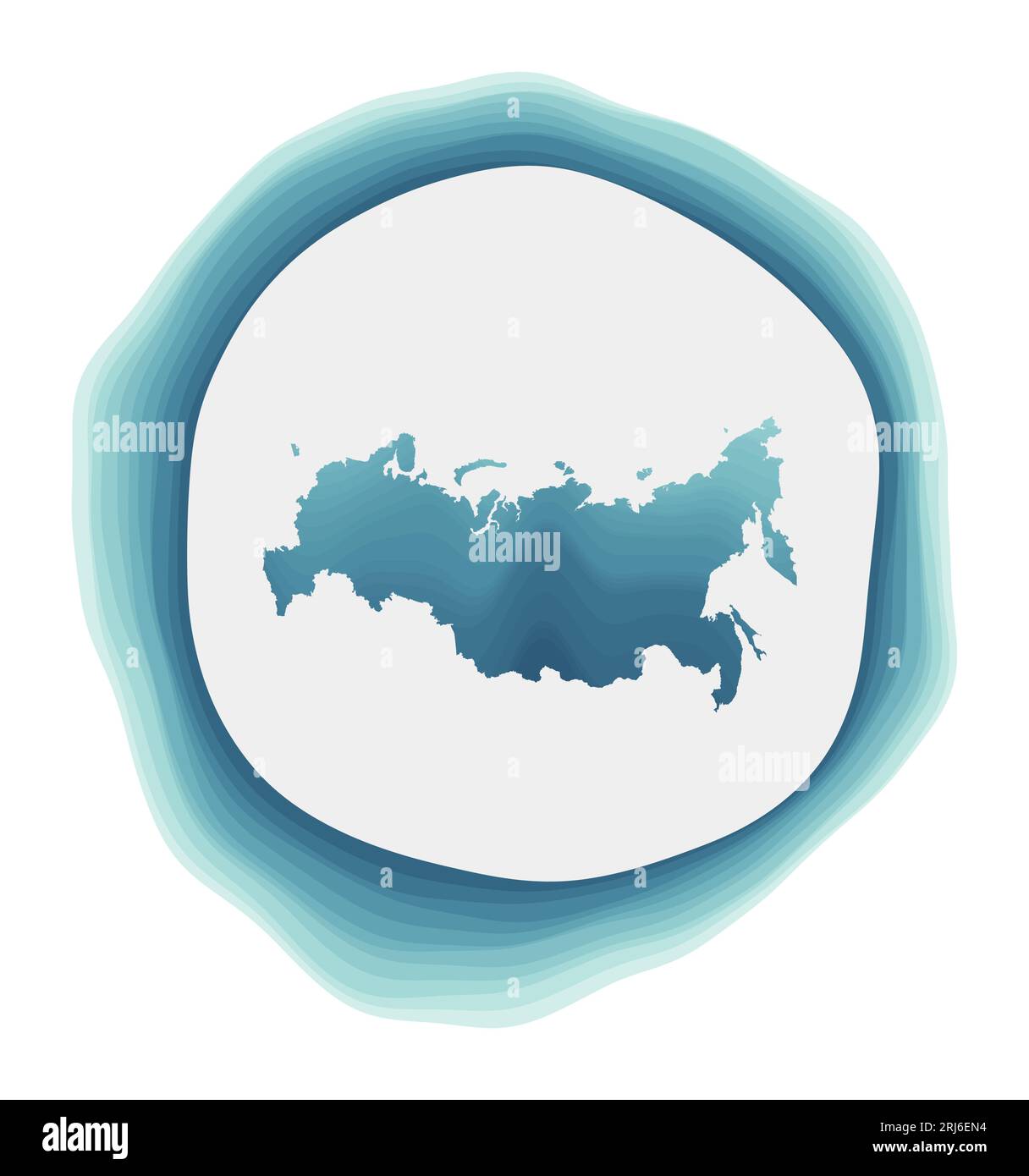 Russia logo. Badge of the country. Layered circular sign around Russia ...