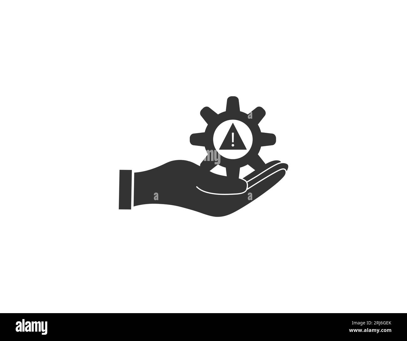 Risk management, warning icon. Vector illustration Stock Vector Image ...
