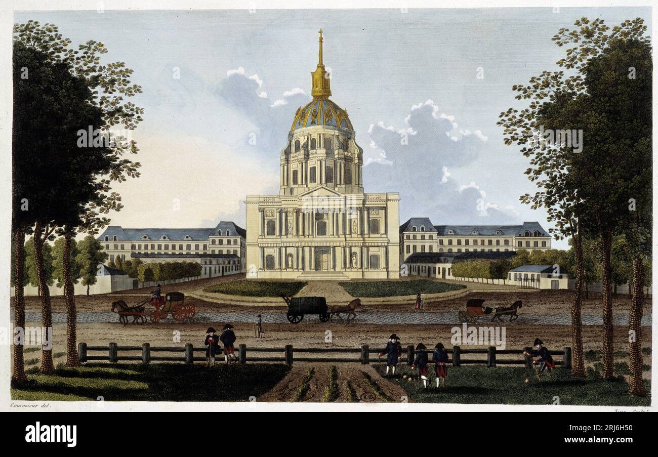 Vue de l'eglise de l'hôtel royal des Invalides - in "Vues de Paris" par ...